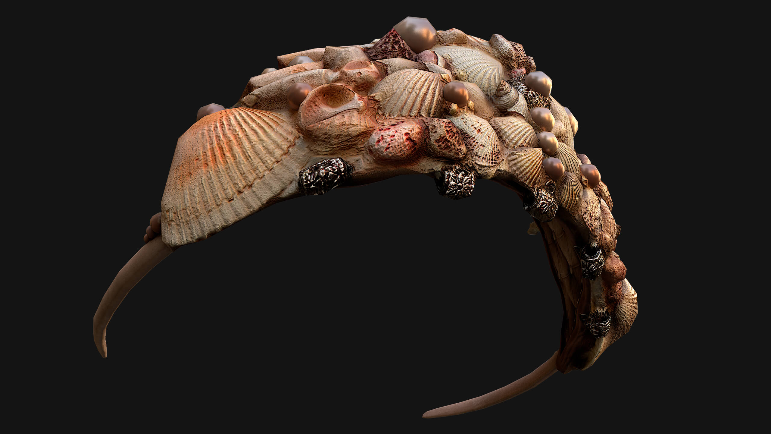 Barbie Crown Seashell Tiara - 3D Model by Dereza