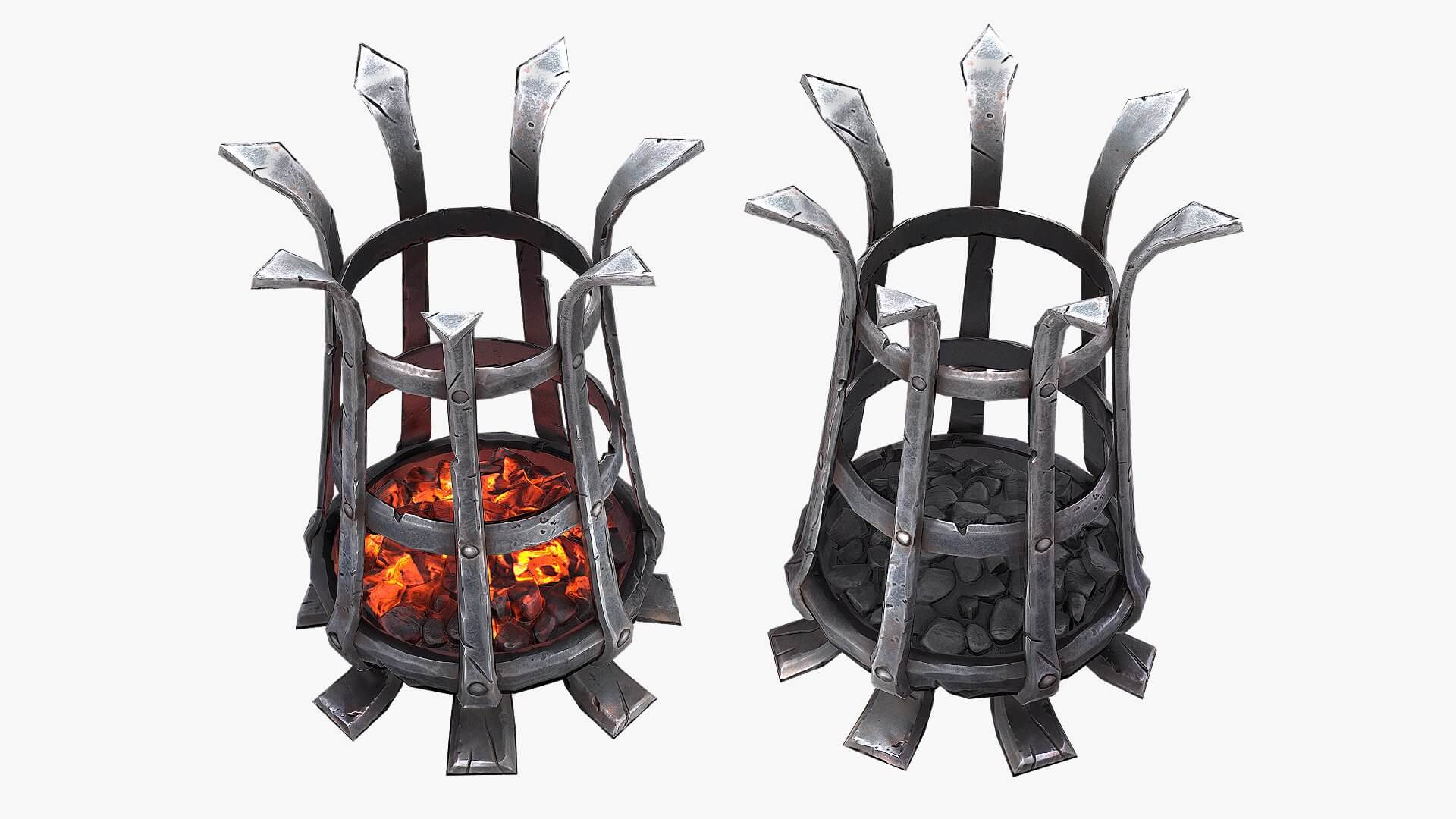 Brazier Lighting Pack - 3D Model by Dereza