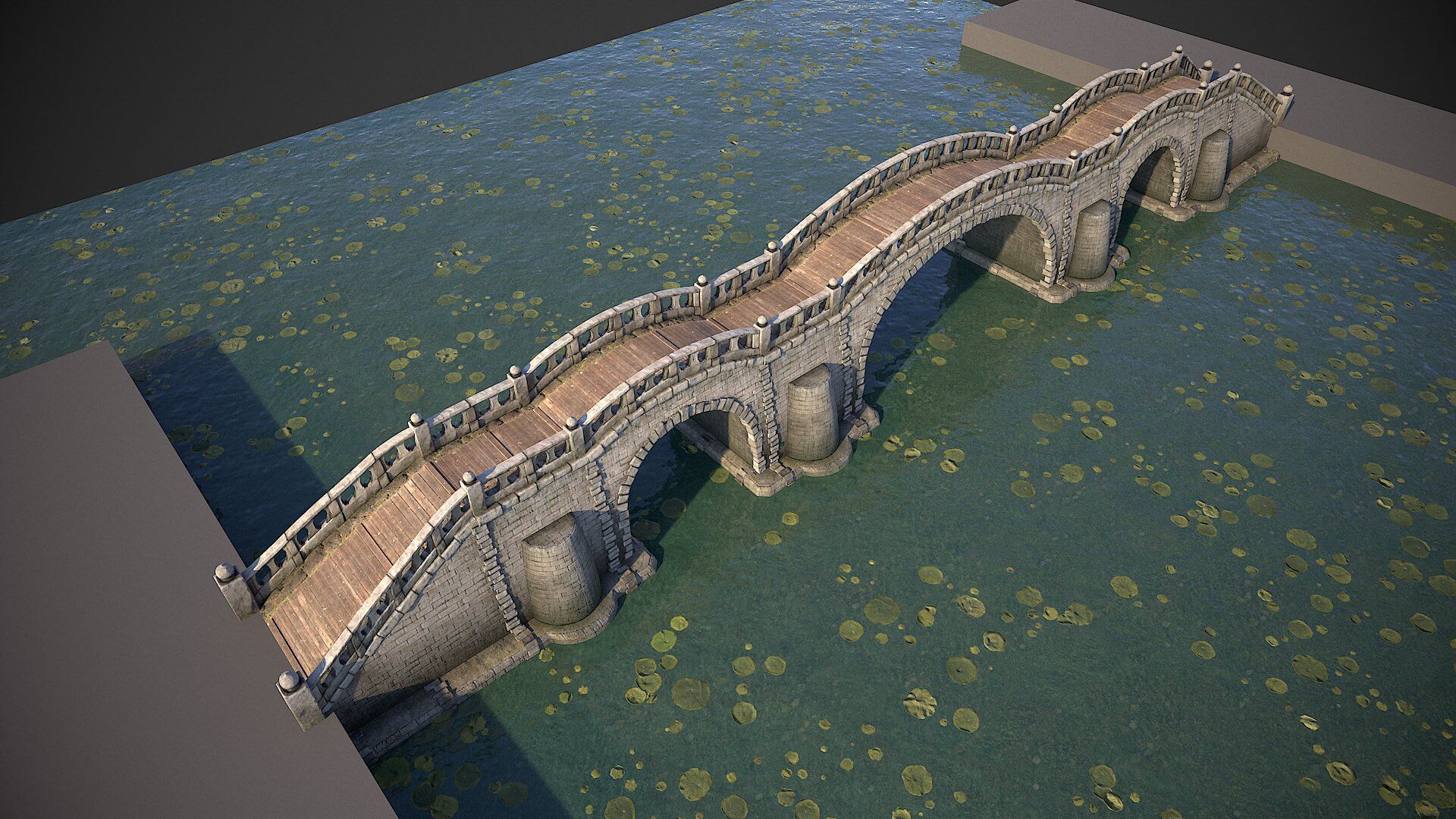 Bridges and Modular Embankment Pack - 3D Model by Dereza