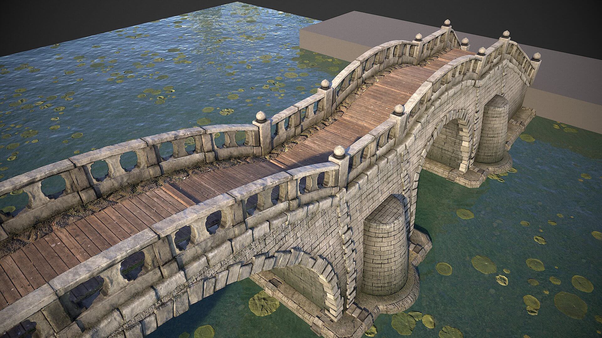 Bridges and Modular Embankment Pack - 3D Model by Dereza