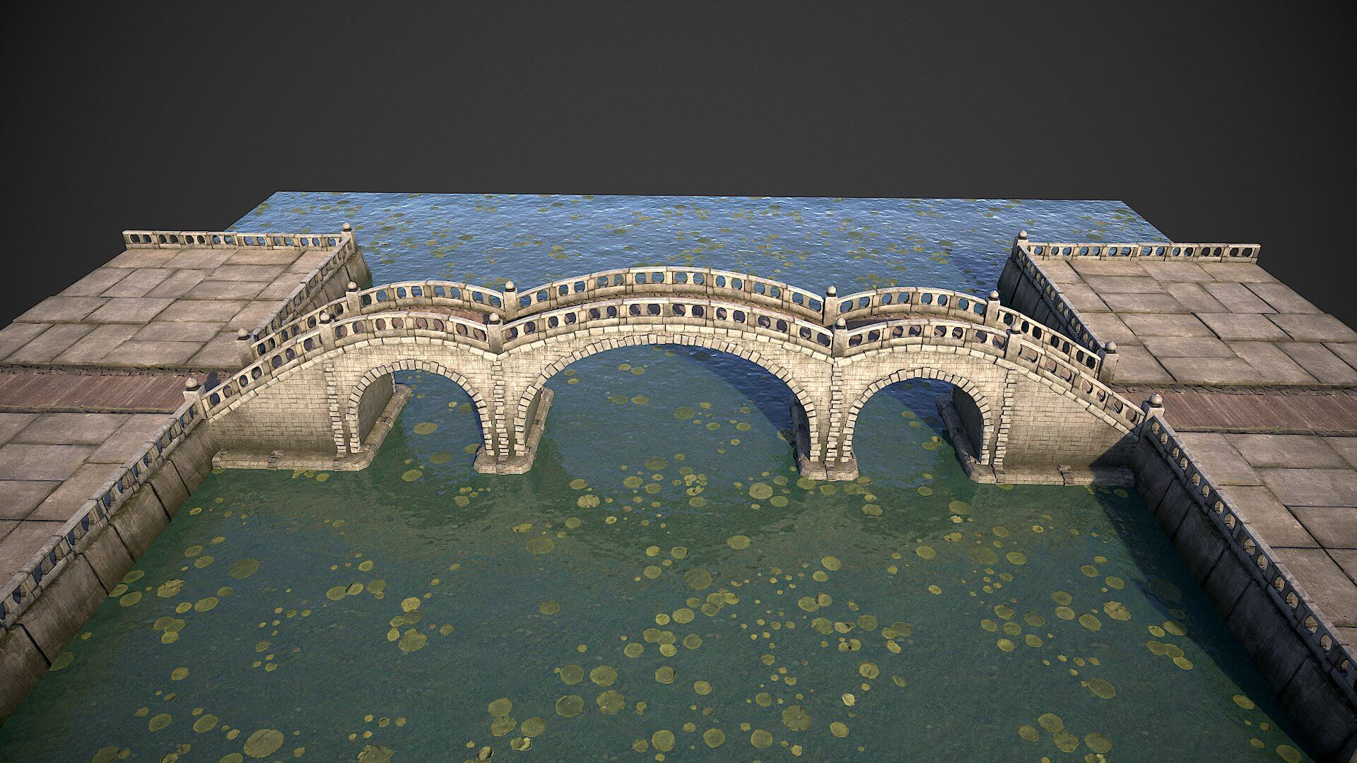 Bridges and Modular Embankment Pack - 3D Model by Dereza