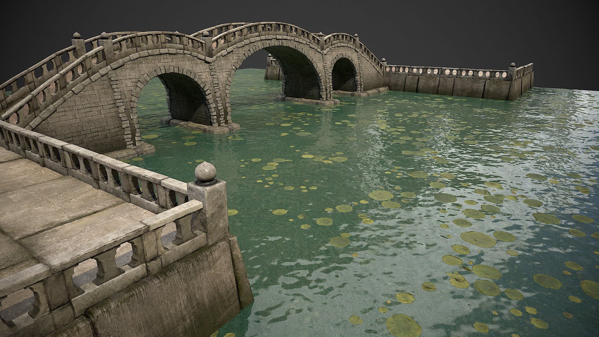 Bridges and Modular Embankment Pack - 3D Model by Dereza
