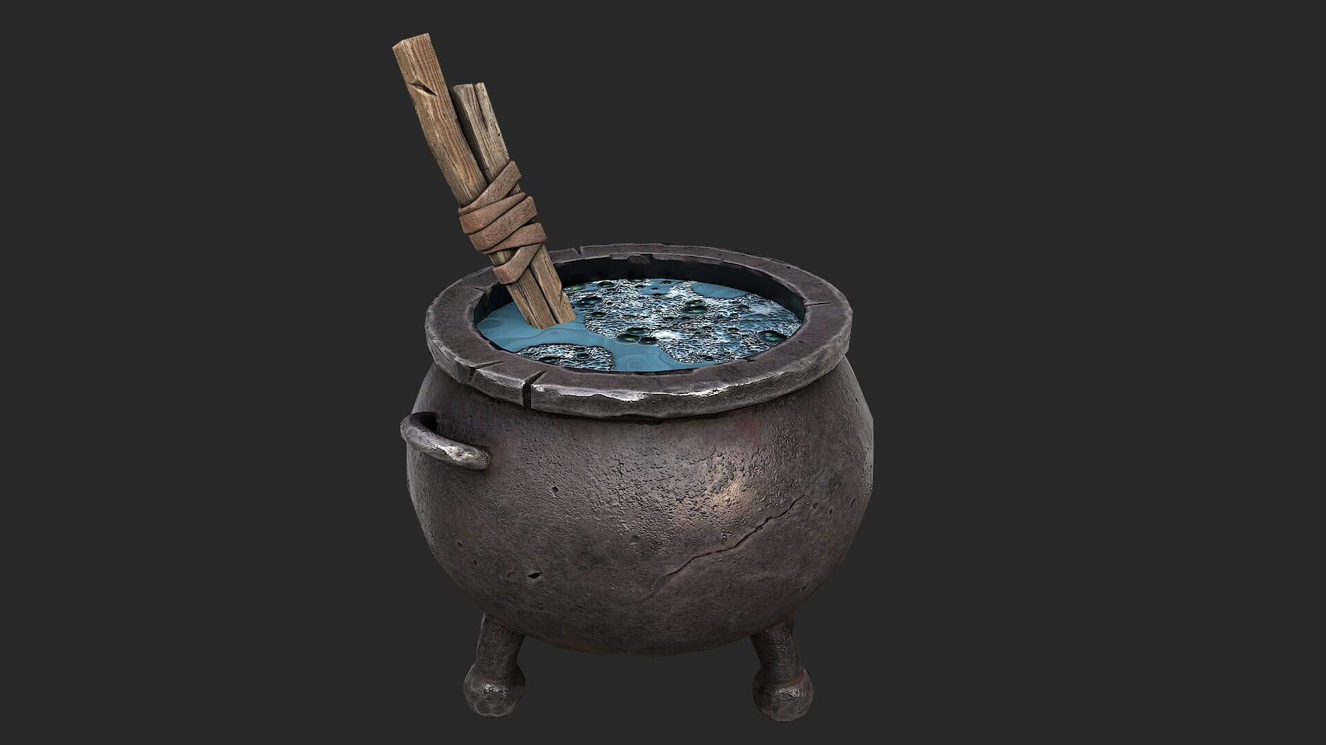 Cauldron Set - 3D Model by Dereza
