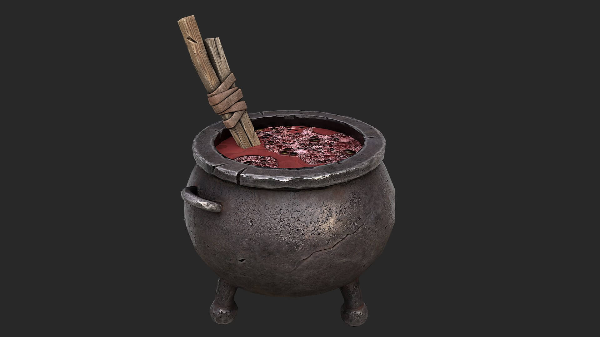 Cauldron Set - 3D Model by Dereza