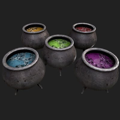 Cauldron - 3D Model by Dereza