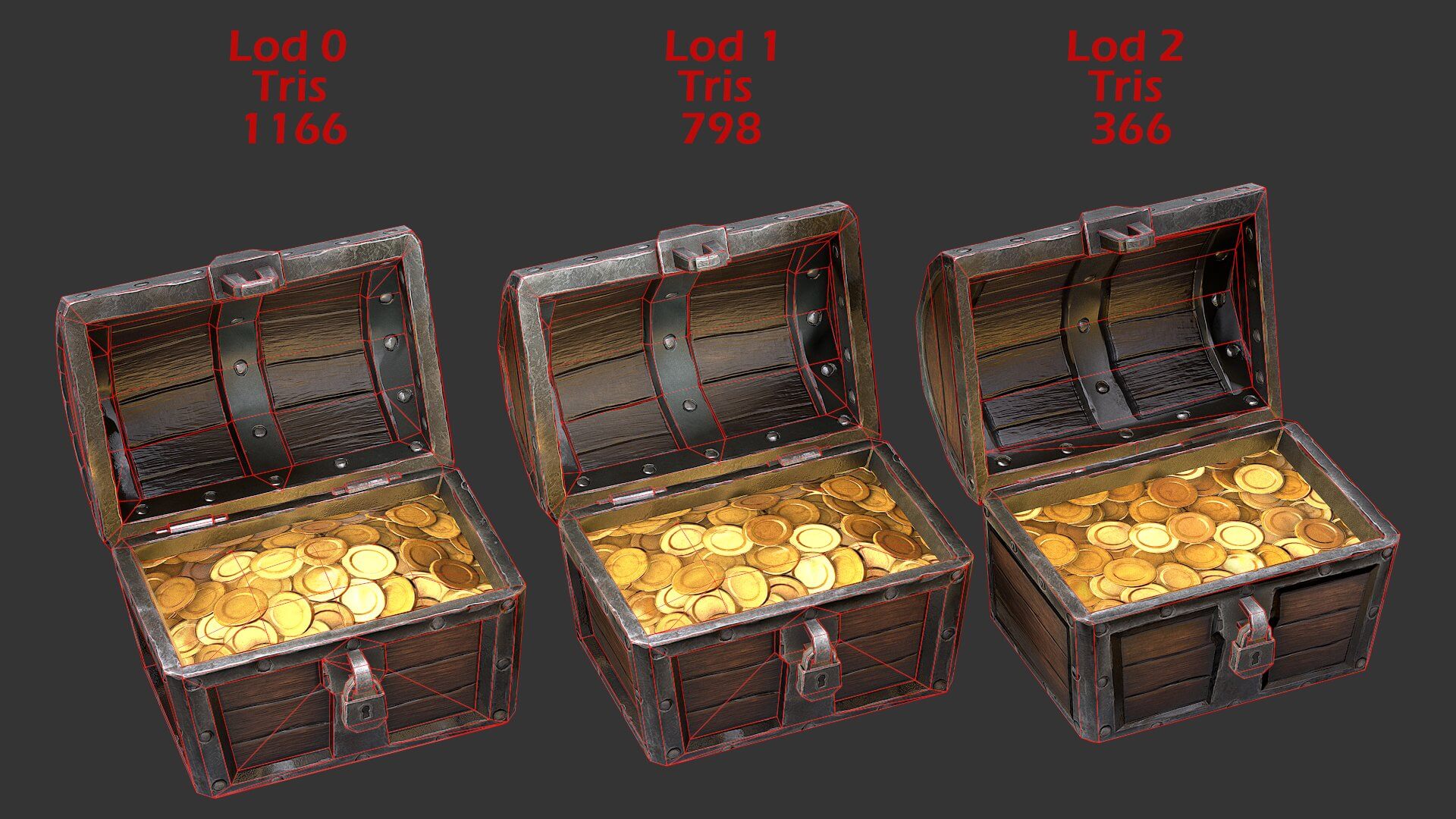 Chest Stylized - 3D Model by Dereza