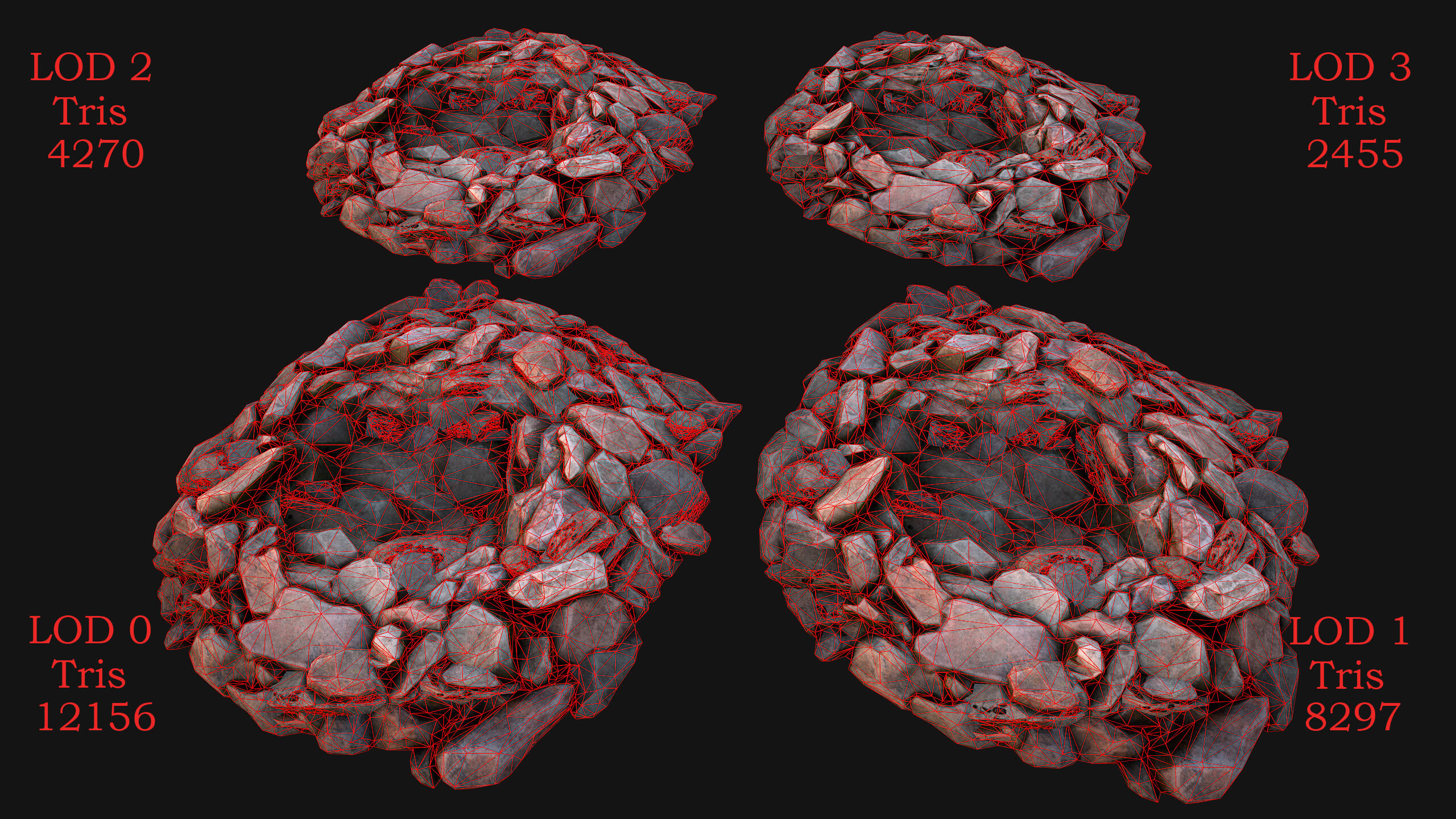 Coal Deposits for Mine Rocks and Ore - 3D Model by Dereza