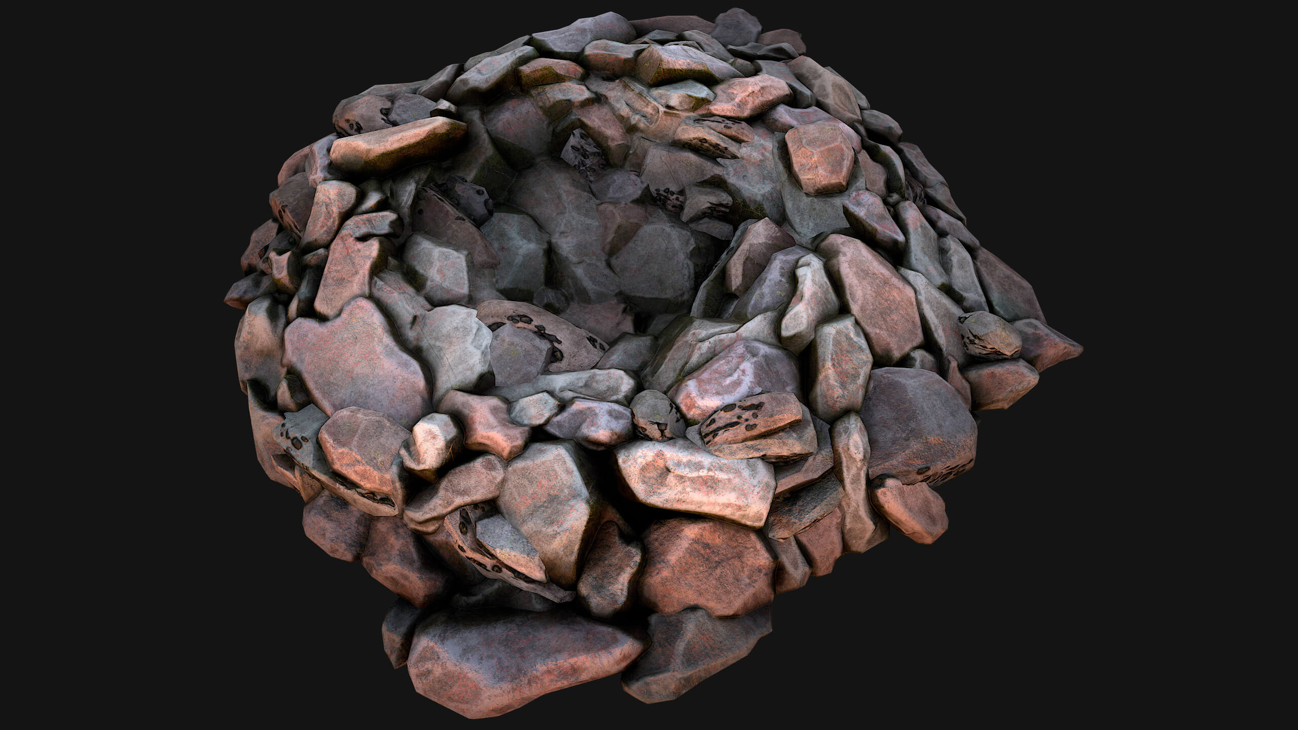 Coal Deposits for Mine Rocks and Ore - 3D Model by Dereza