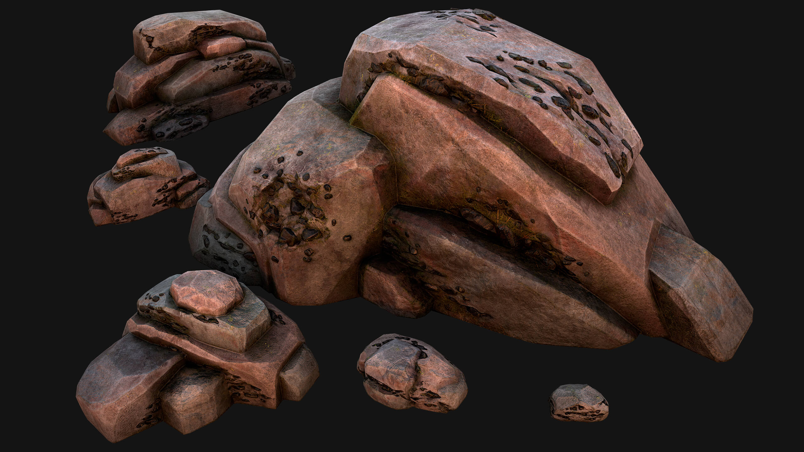 Coal Deposits Ore Industrial Resources - 3D Model by Dereza