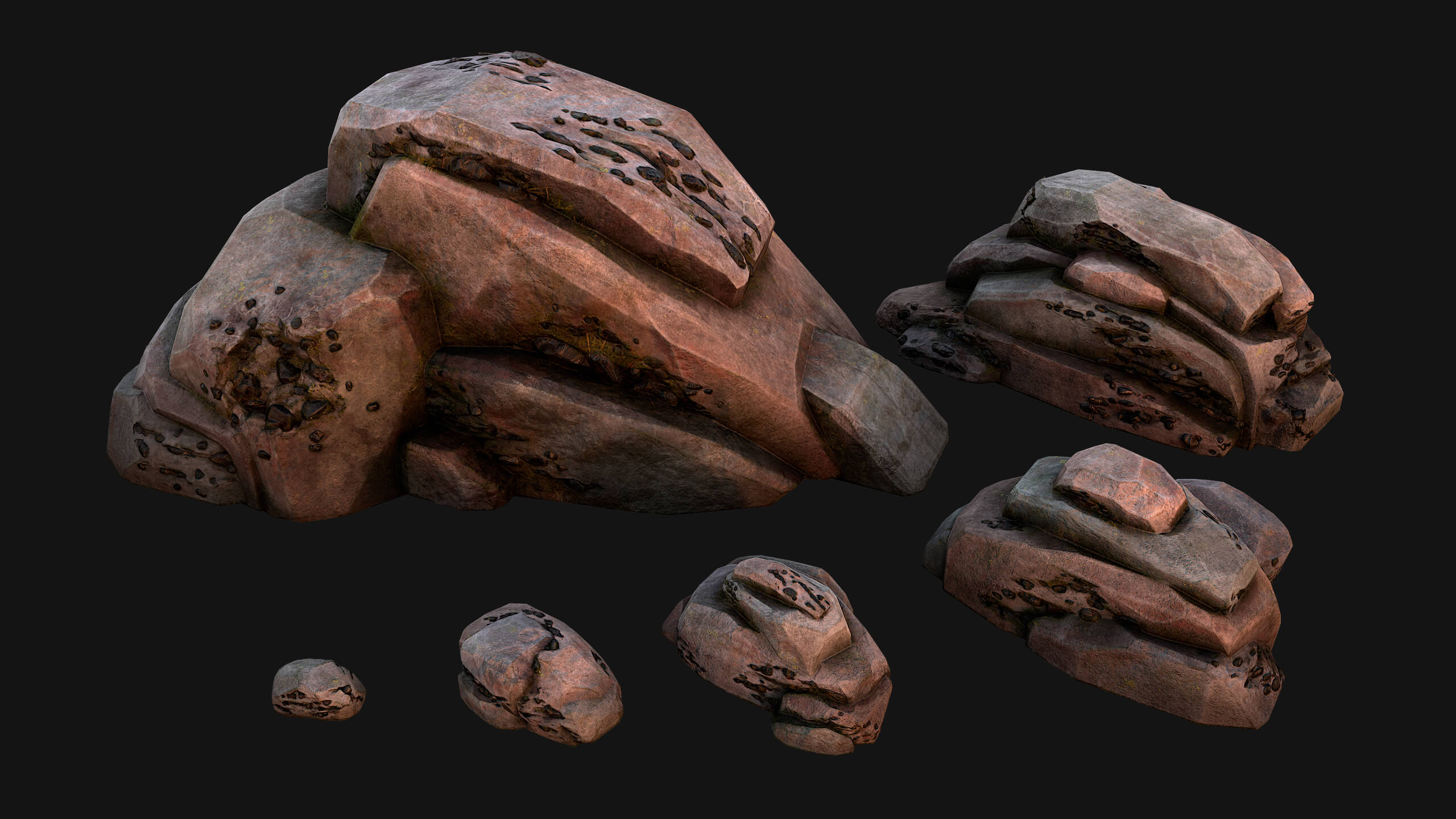 Coal Deposits Ore Industrial Resources - 3D Model by Dereza