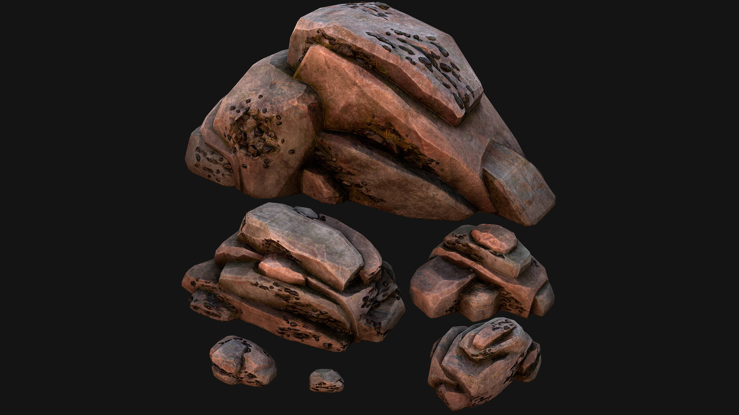 Coal Deposits Ore Industrial Resources - 3D Model by Dereza