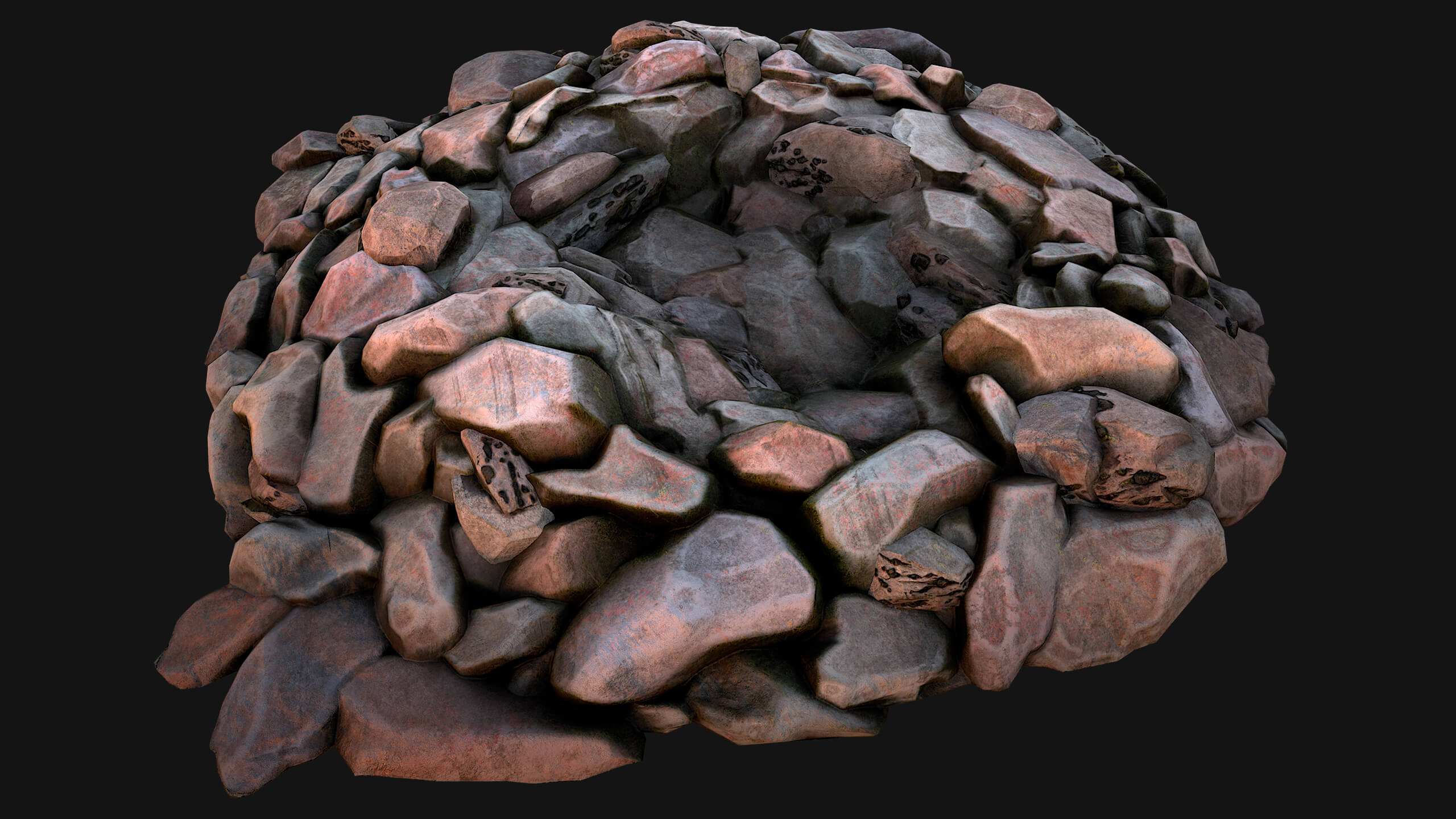 Coal Deposits Ore Industrial Resources - 3D Model by Dereza