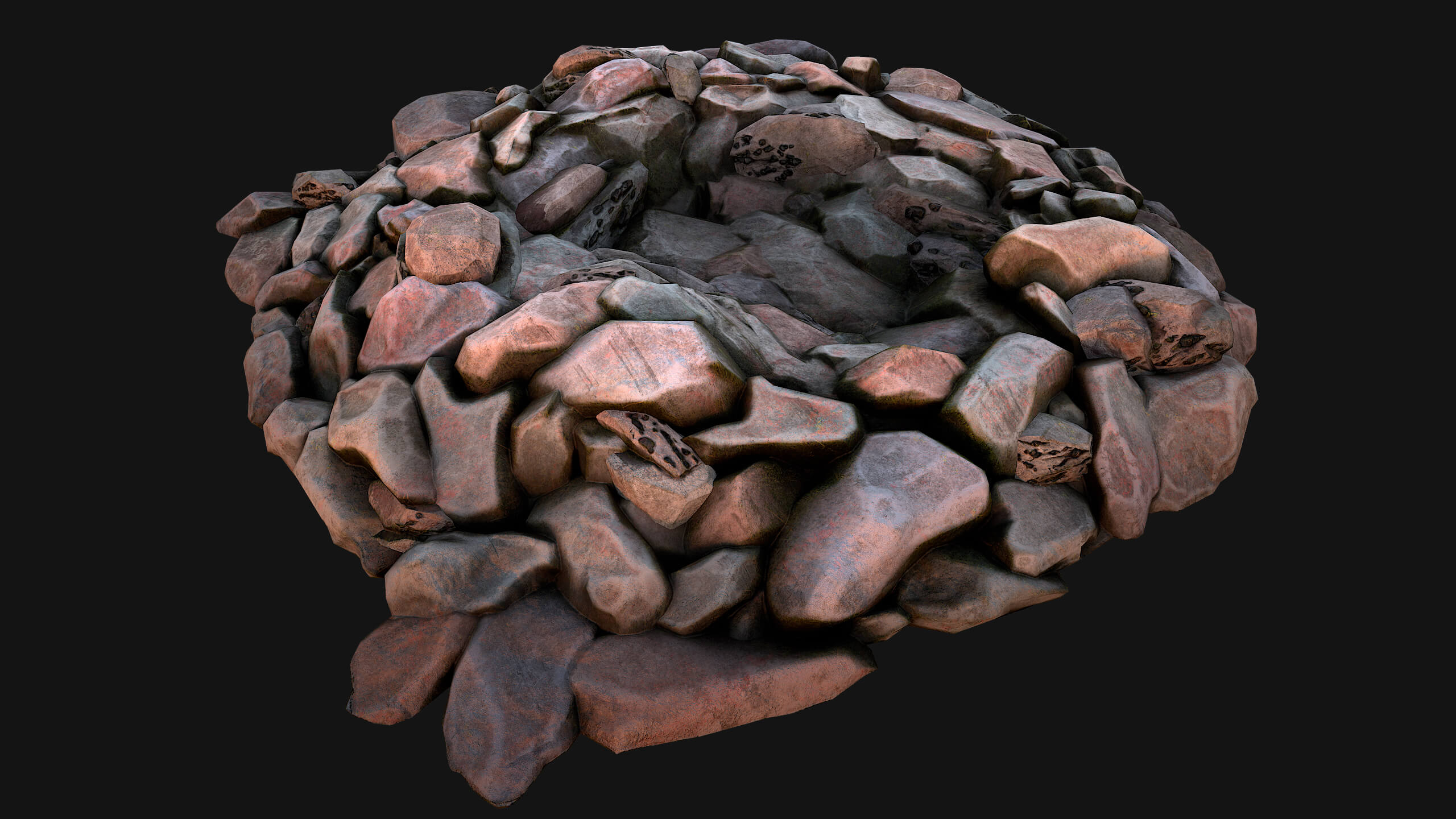 Coal Deposits Ore Industrial Resources - 3D Model by Dereza