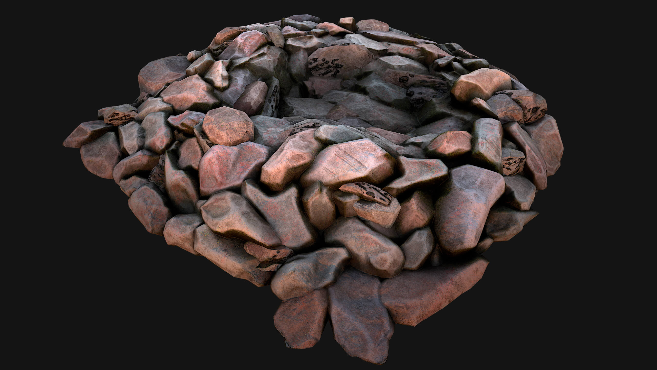 Coal Deposits Ore Industrial Resources - 3D Model by Dereza