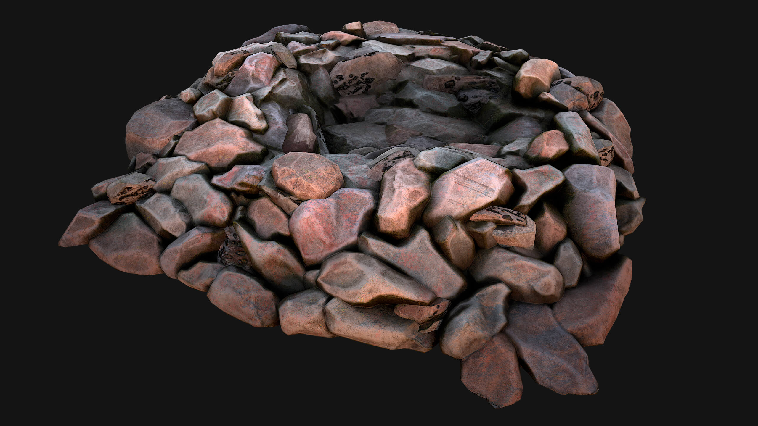 Coal Deposits Ore Industrial Resources - 3D Model by Dereza