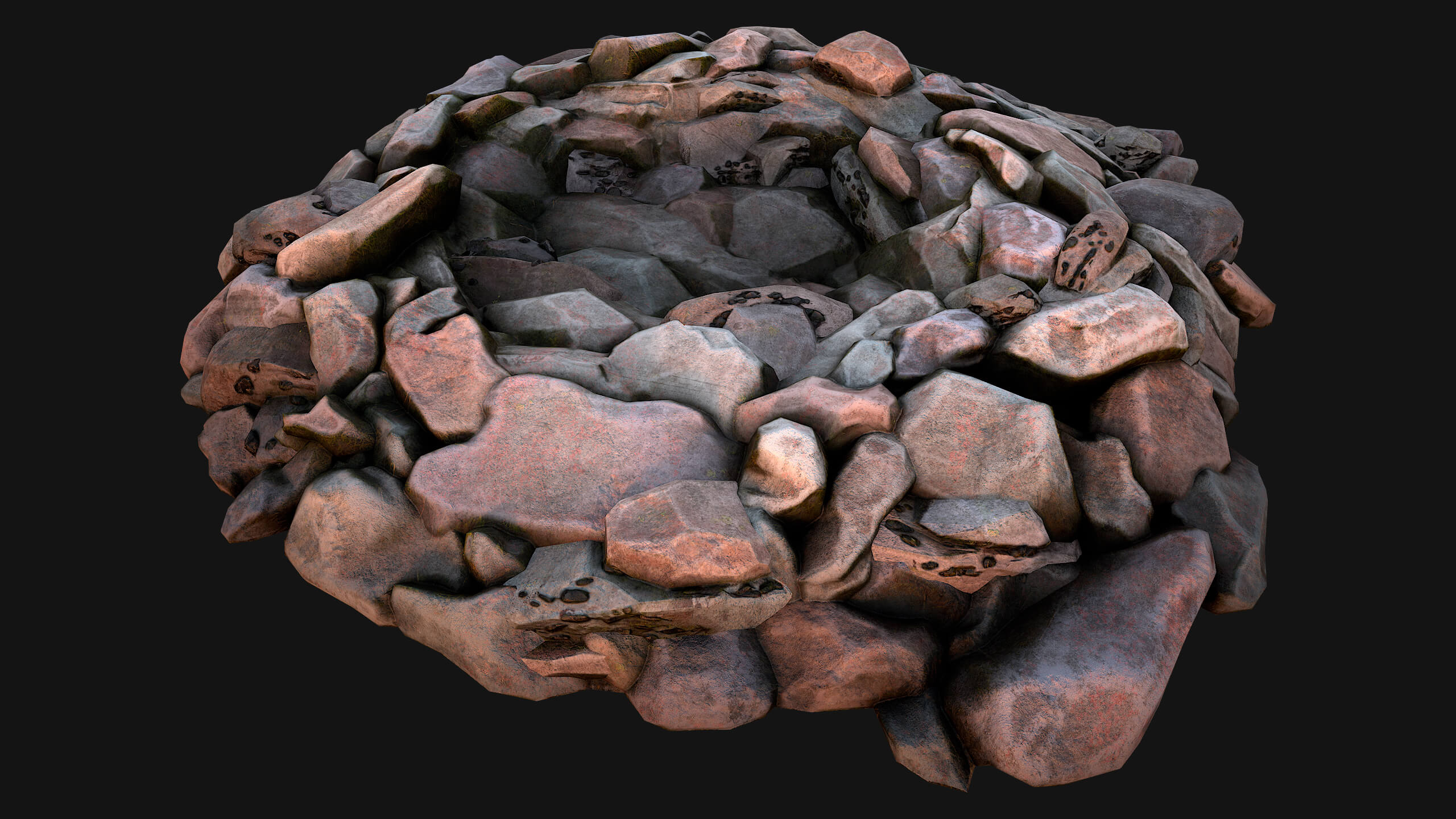 Coal Deposits Ore Industrial Resources - 3D Model by Dereza