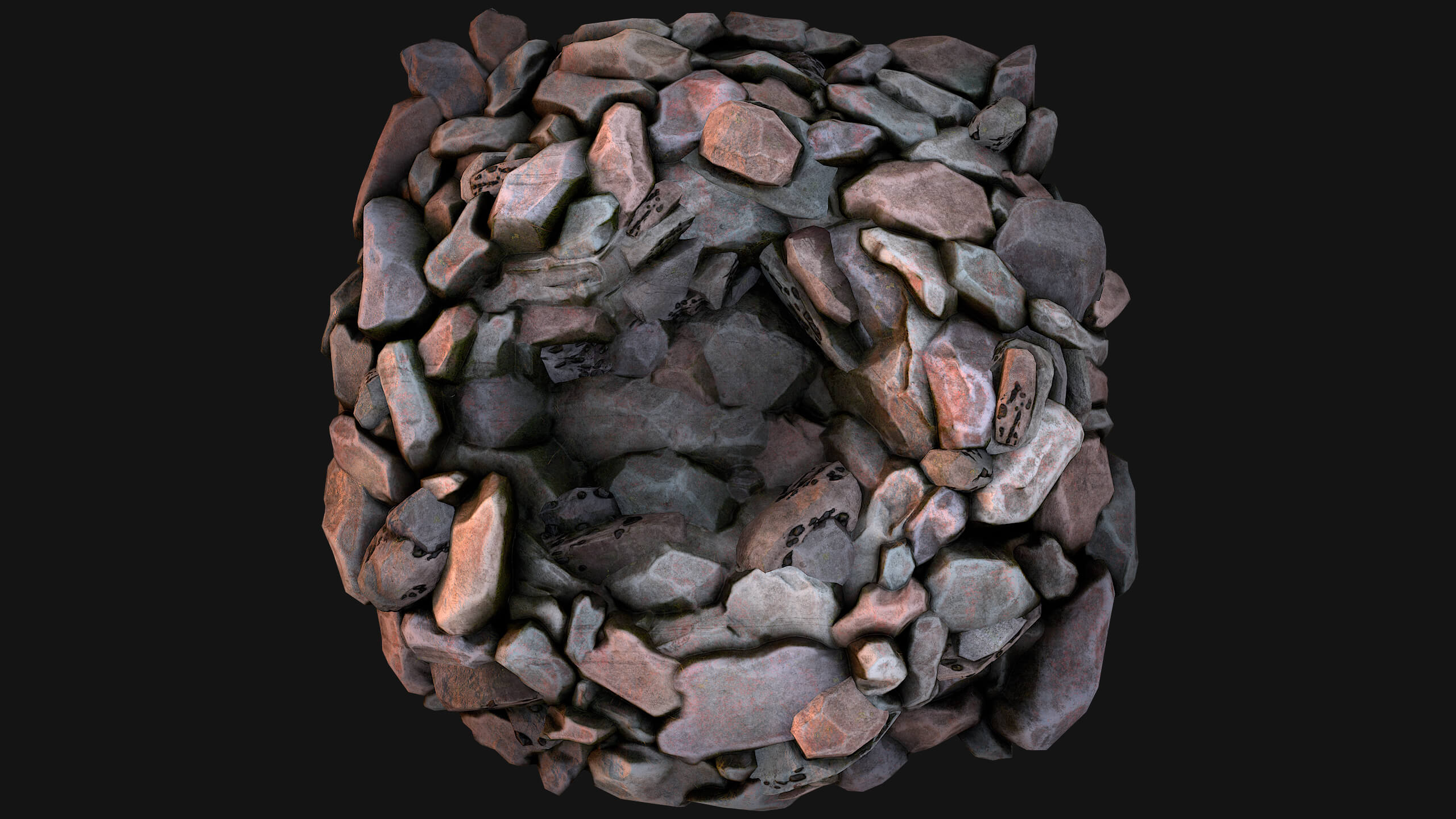 Coal Deposits Ore Industrial Resources - 3D Model by Dereza