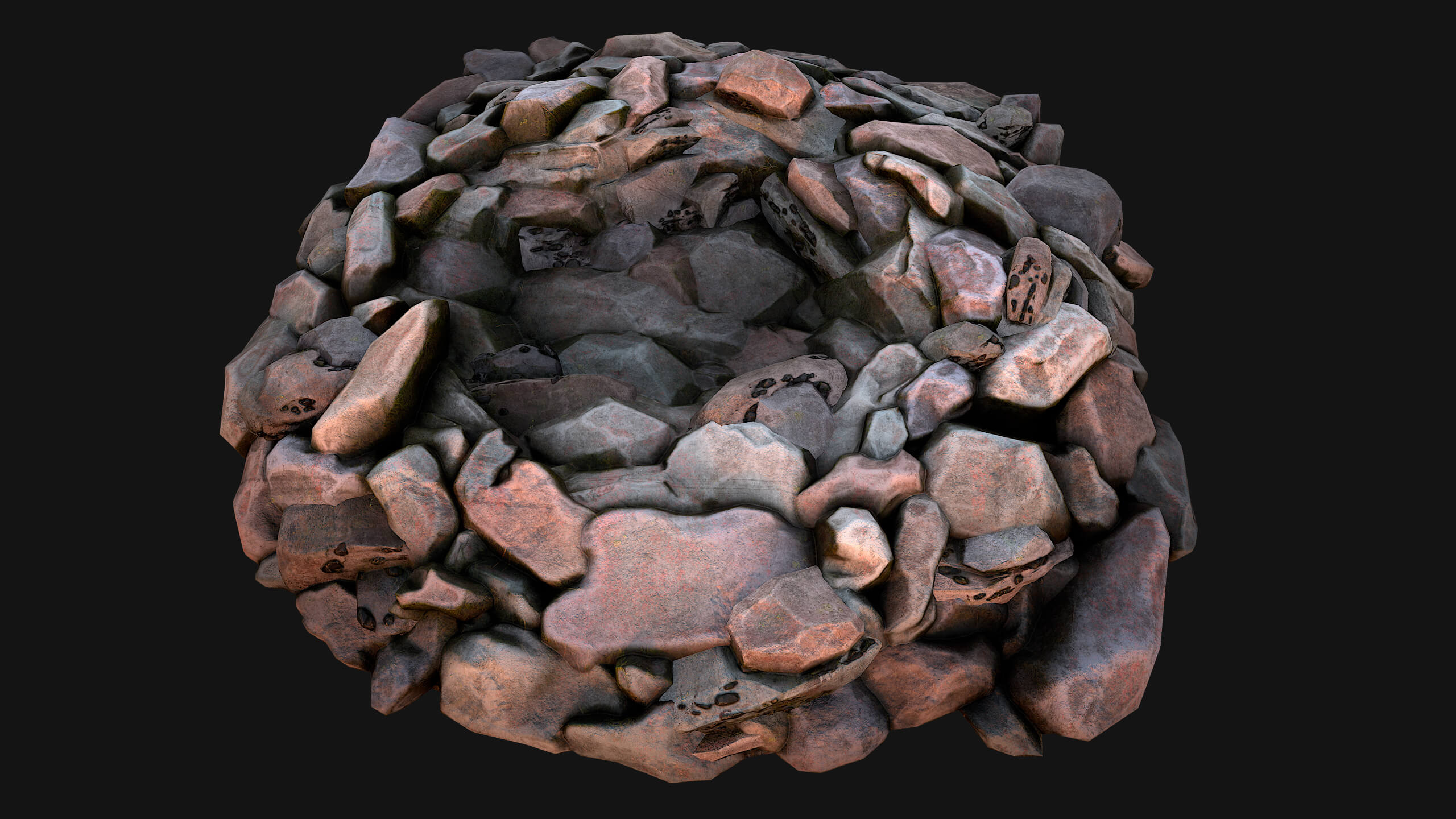 Coal Deposits Ore Industrial Resources - 3D Model by Dereza