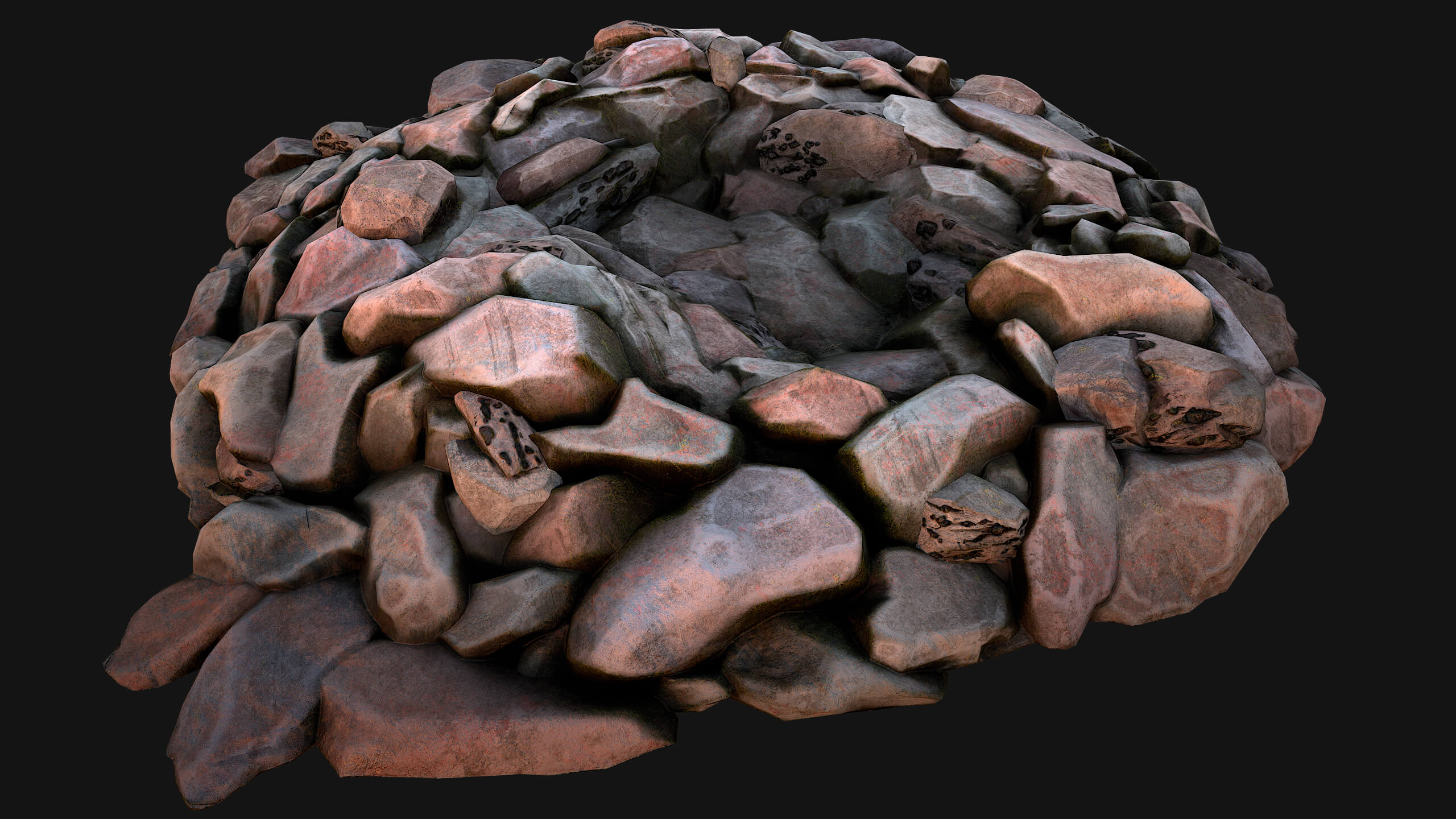 Coal Deposits Ore Industrial Resources - 3D Model by Dereza