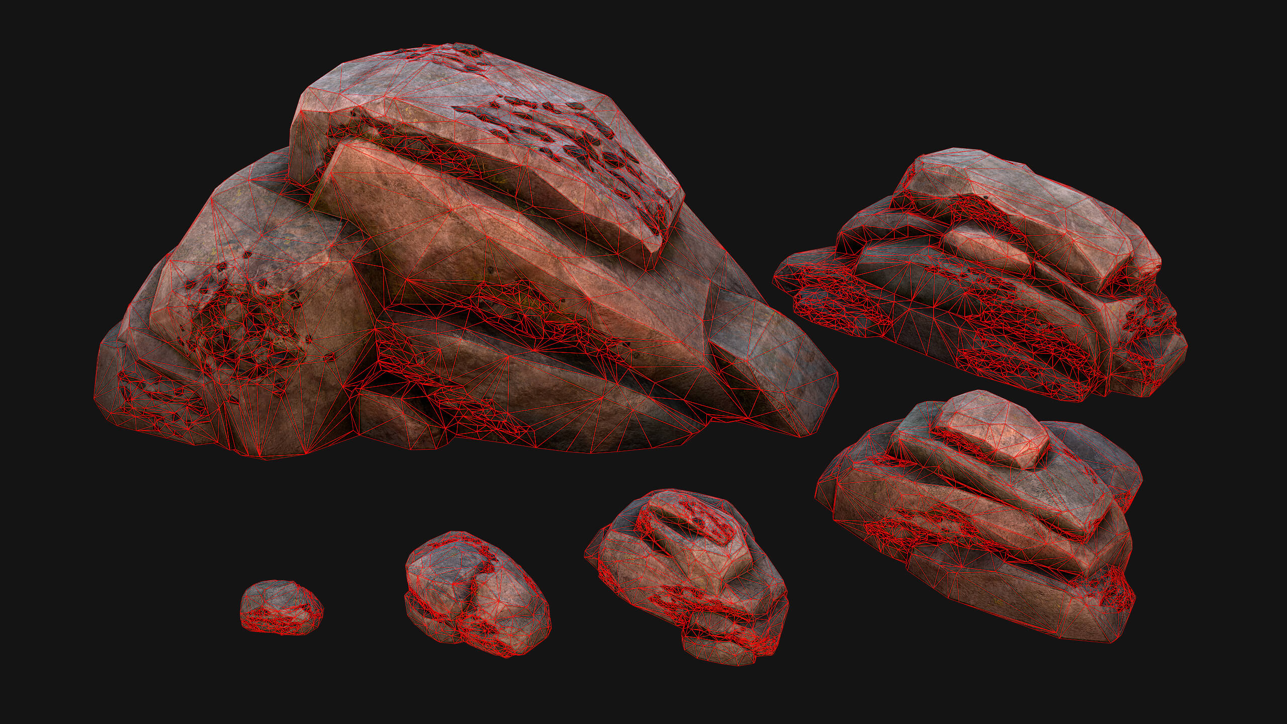 Coal Deposits Rocks and Ore - 3D Model by Dereza