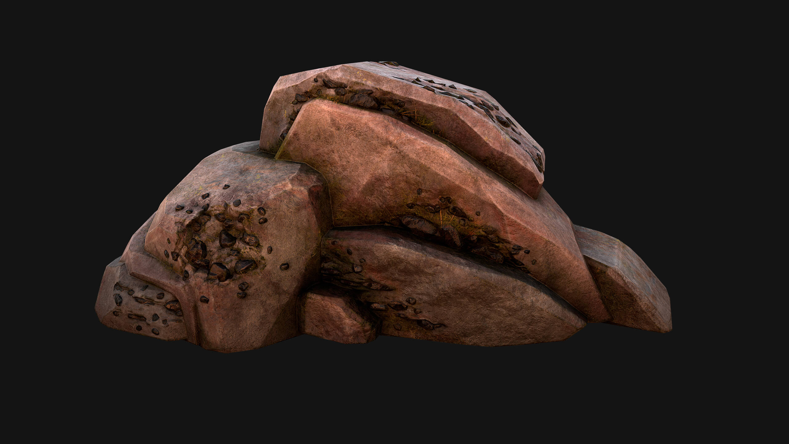 Coal Deposits Rocks and Ore - 3D Model by Dereza