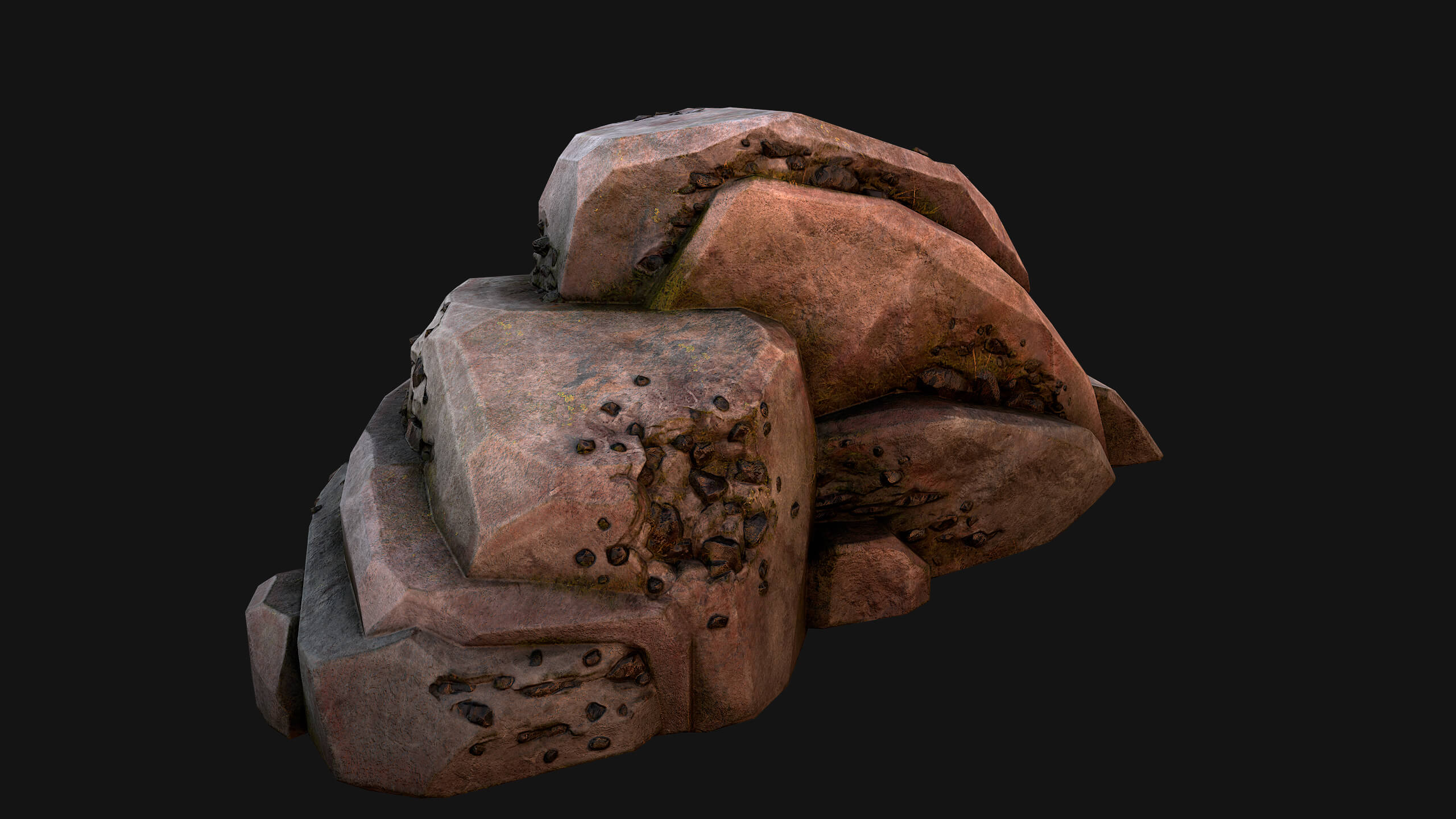 Coal Deposits Rocks and Ore - 3D Model by Dereza