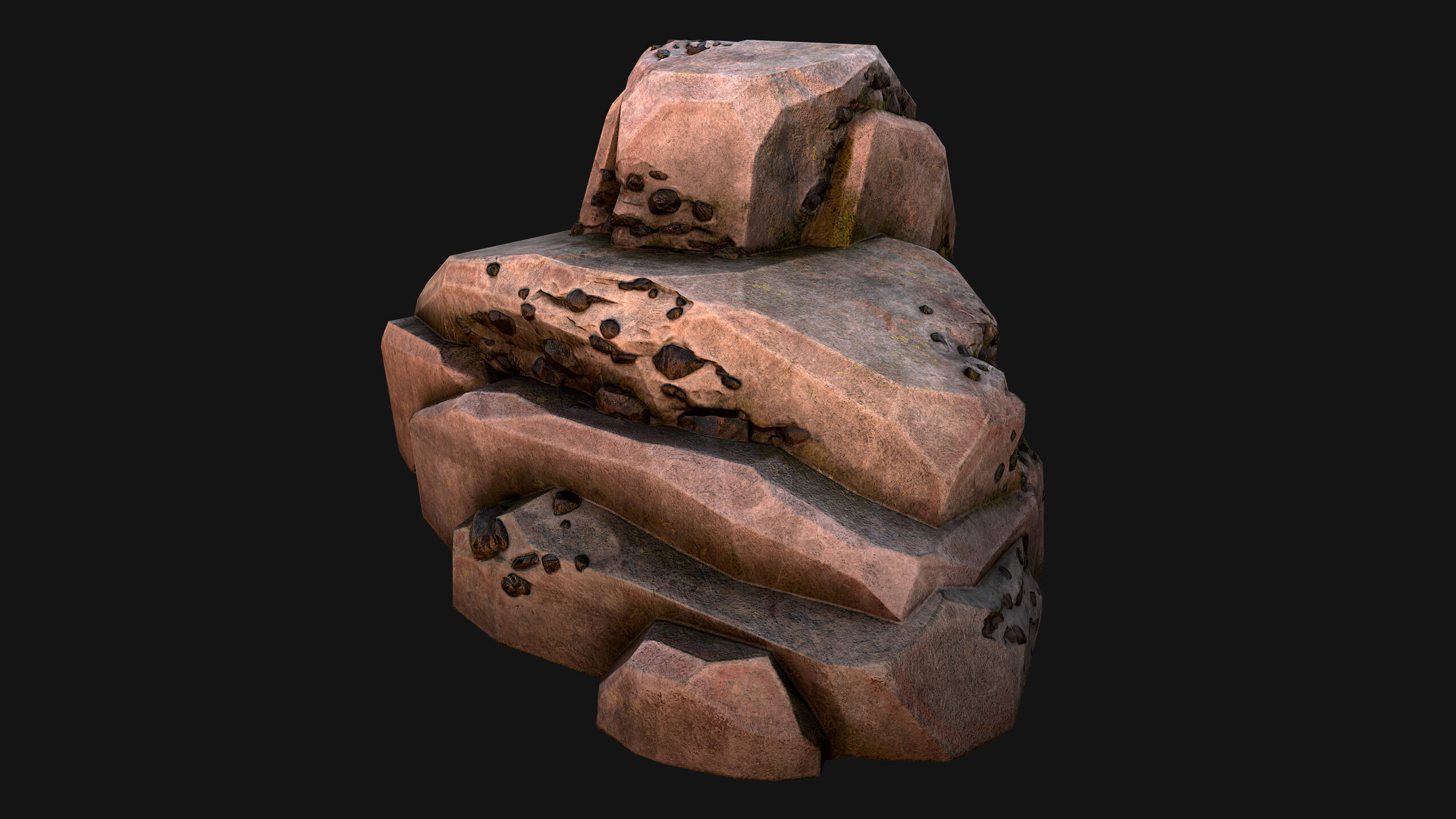 Coal Deposits Rocks and Ore - 3D Model by Dereza