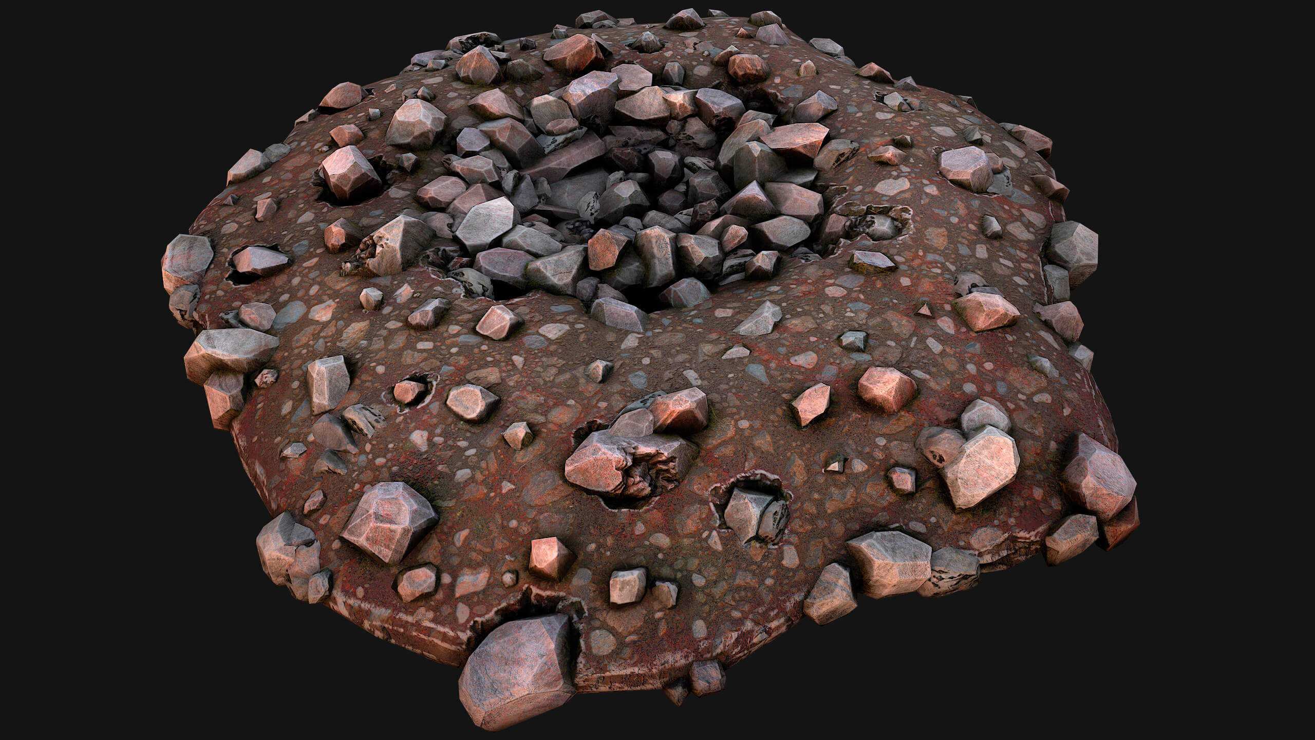 Coal Ore Deposits Mine Environment - 3D Model by Dereza