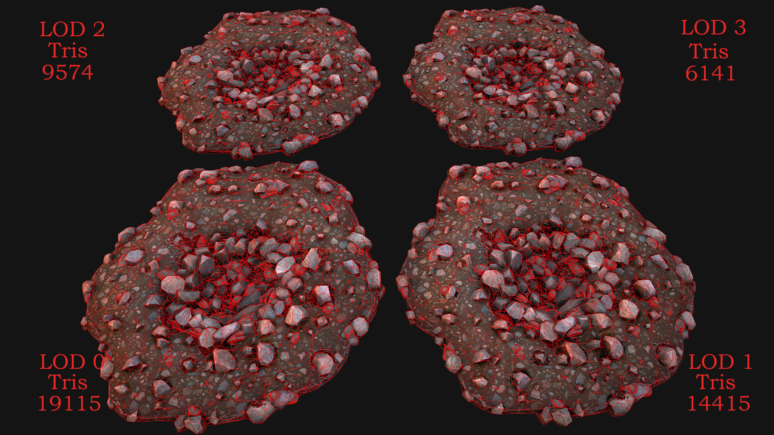 Coal Ore Deposits Mine Environment - 3D Model by Dereza