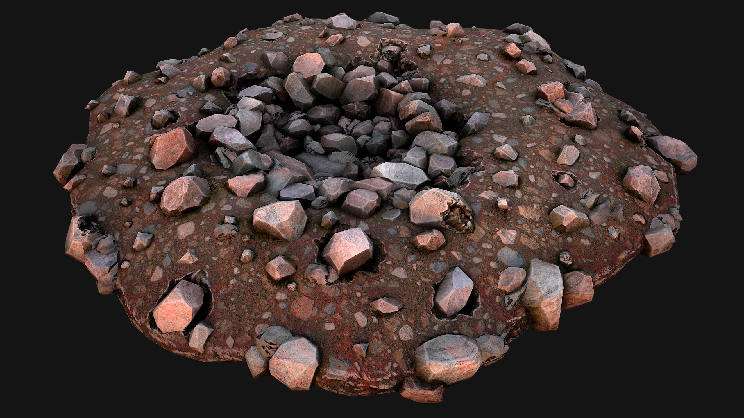 Coal Ore Deposits Mine Environment - 3D Model by Dereza