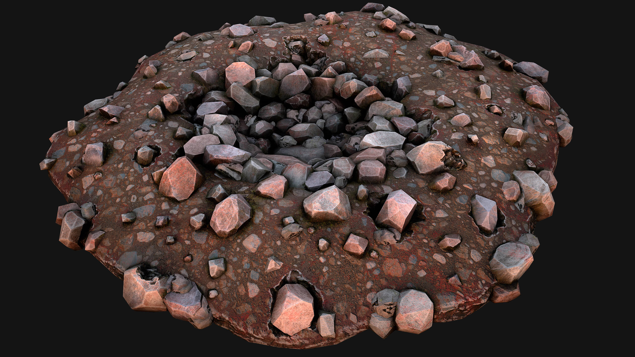 Coal Ore Deposits Mine Environment - 3D Model by Dereza