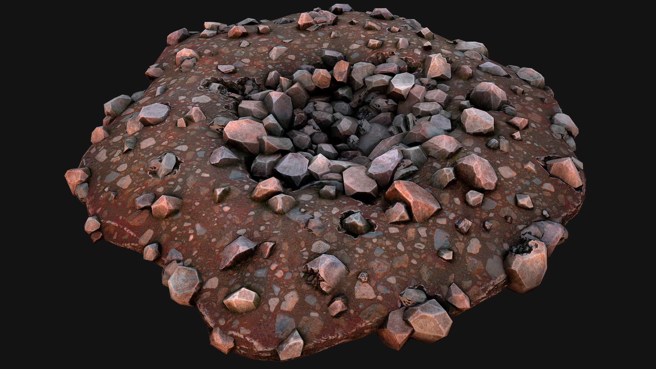 Coal Ore Deposits Mine Environment - 3D Model by Dereza