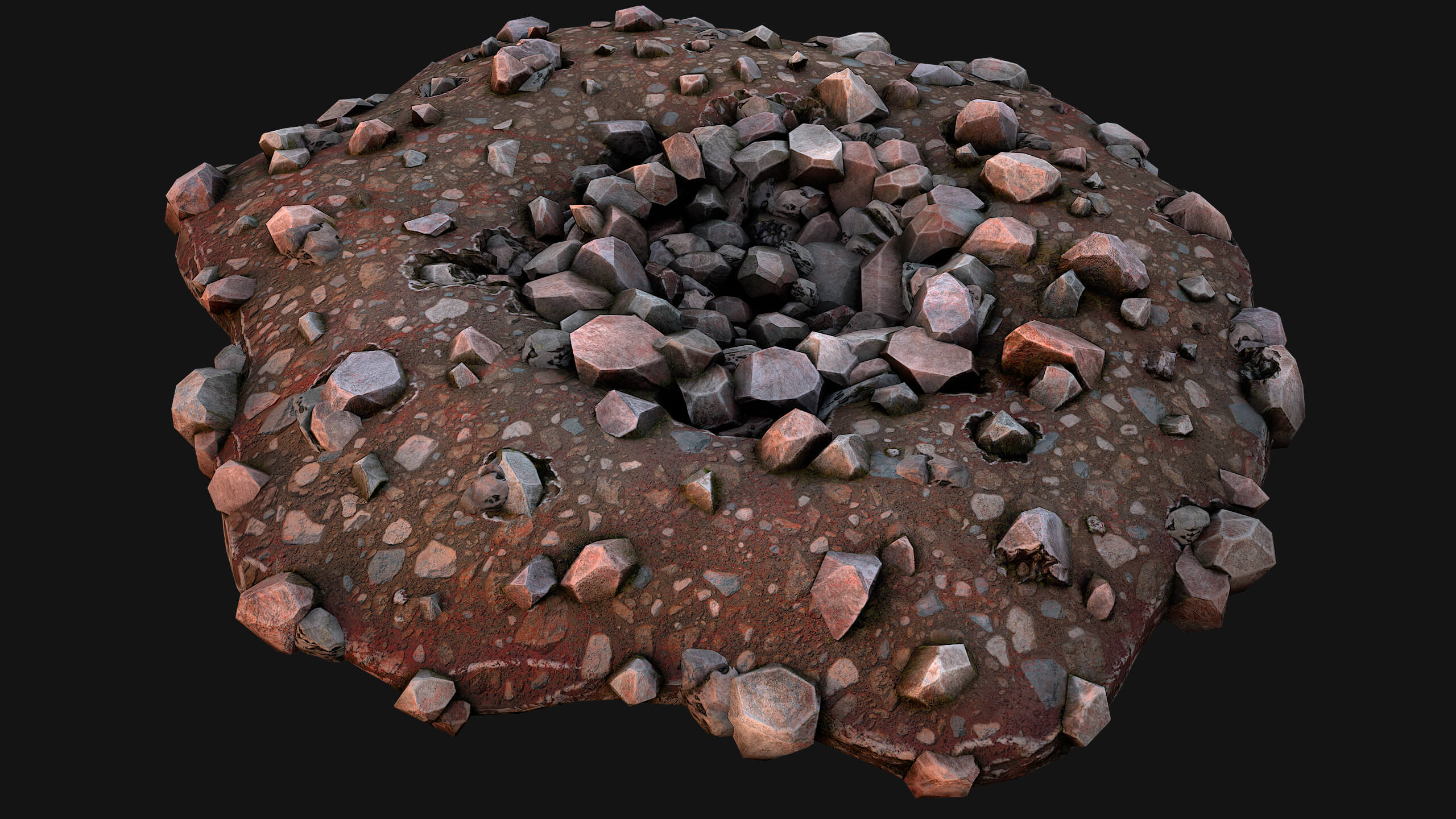 Coal Ore Deposits Mine Environment - 3D Model by Dereza