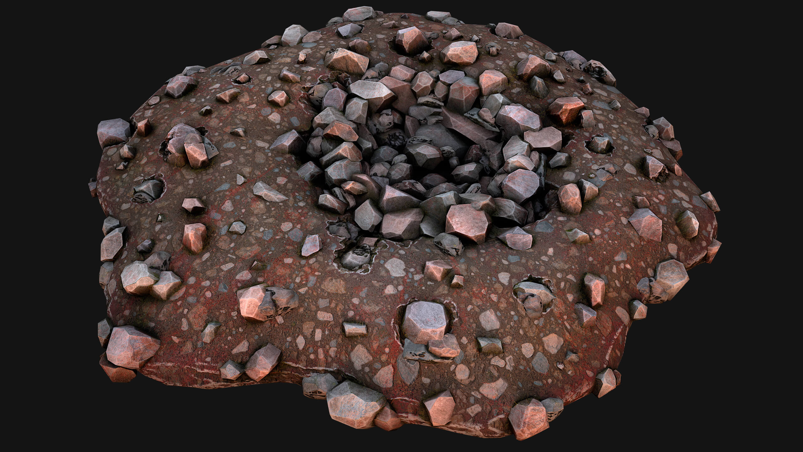 Coal Ore Deposits Mine Environment - 3D Model by Dereza