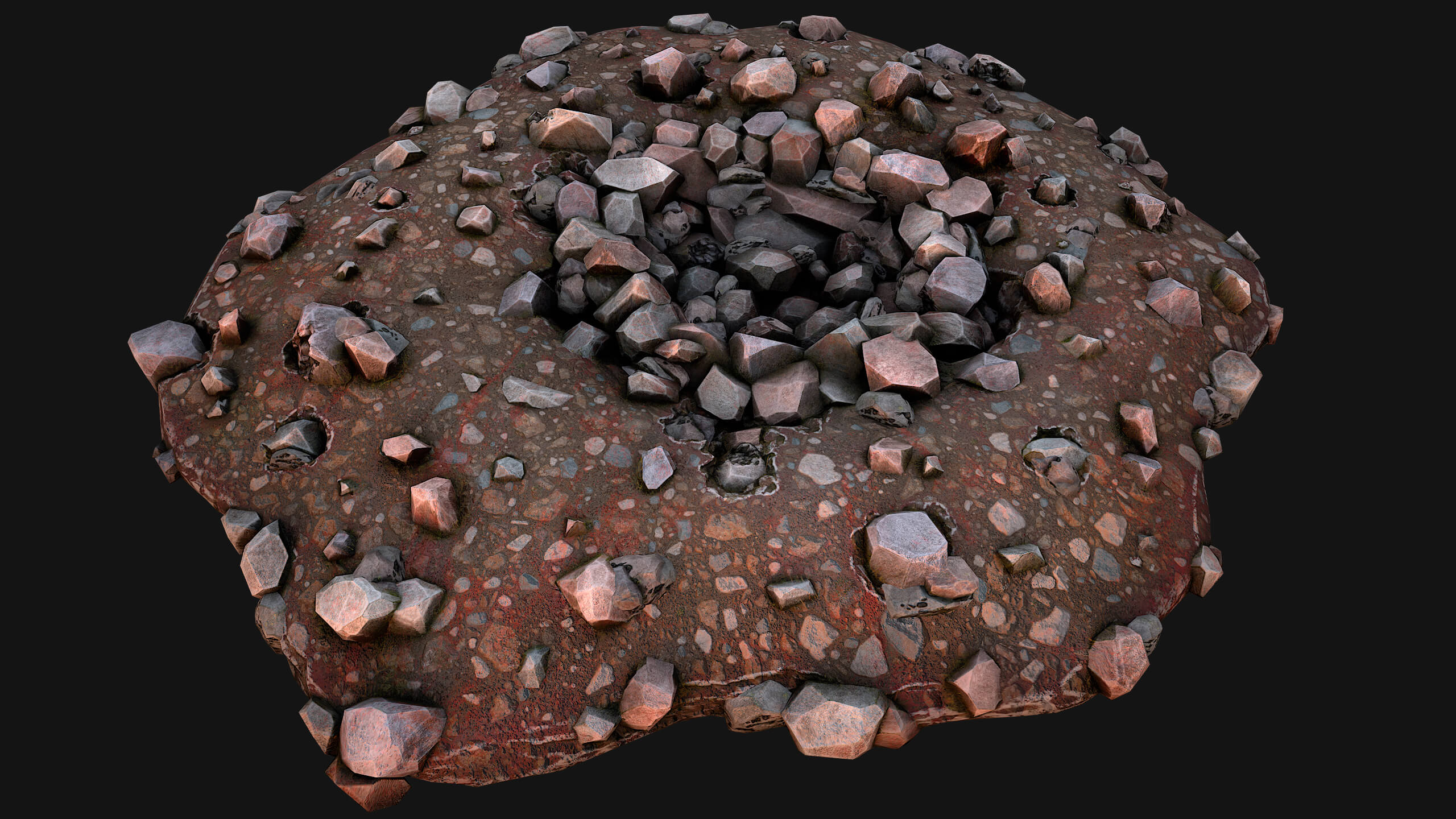 Coal Ore Deposits Mine Environment - 3D Model by Dereza