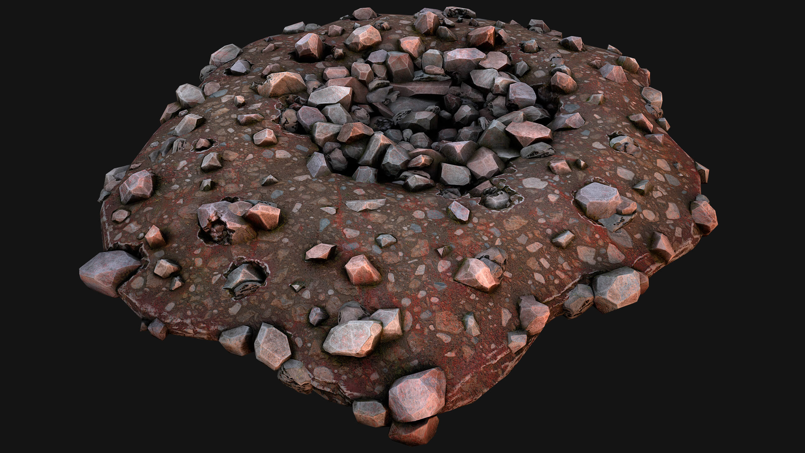 Coal Ore Deposits Mine Environment - 3D Model by Dereza