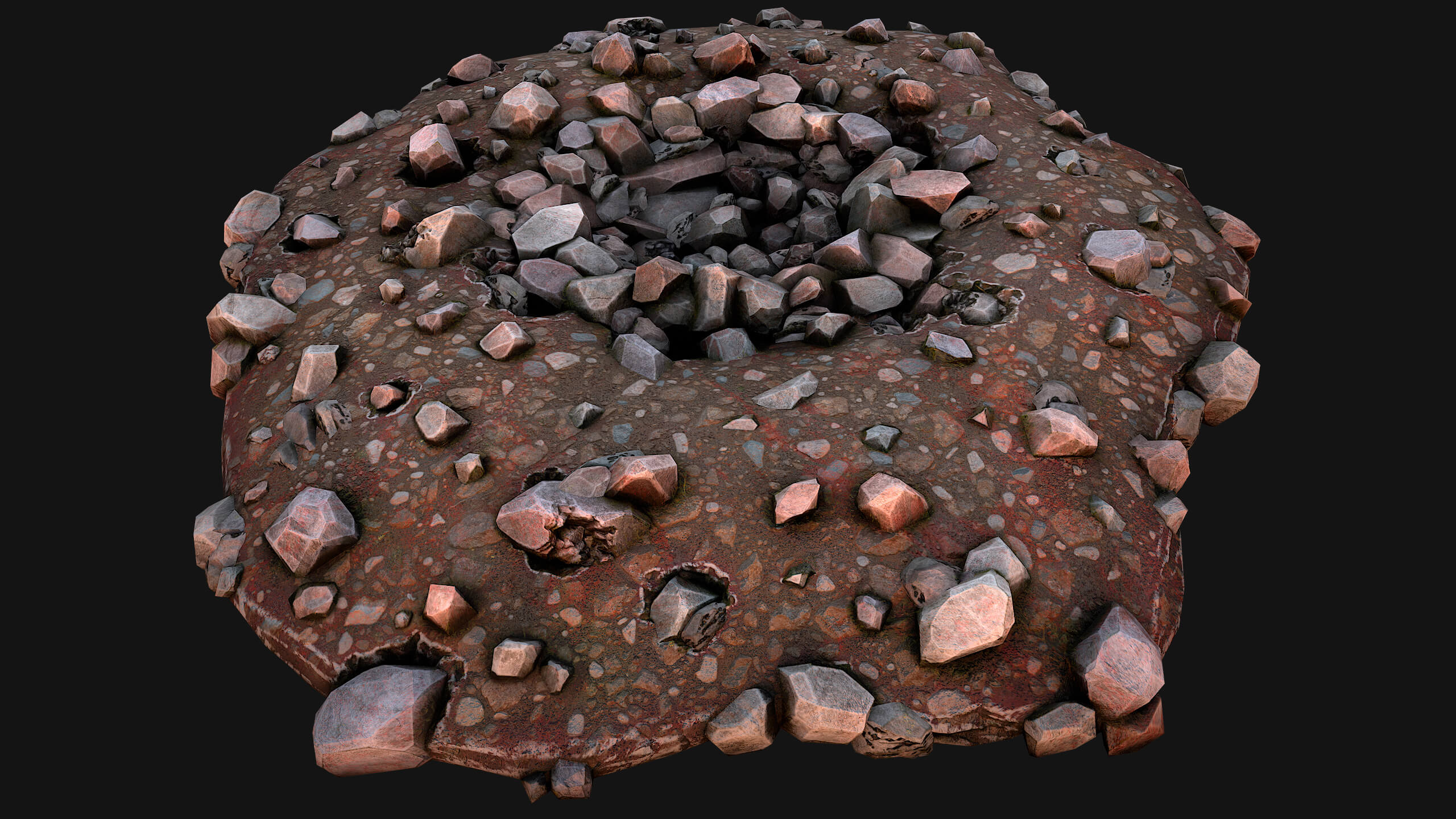 Coal Ore Deposits Mine Environment - 3D Model by Dereza