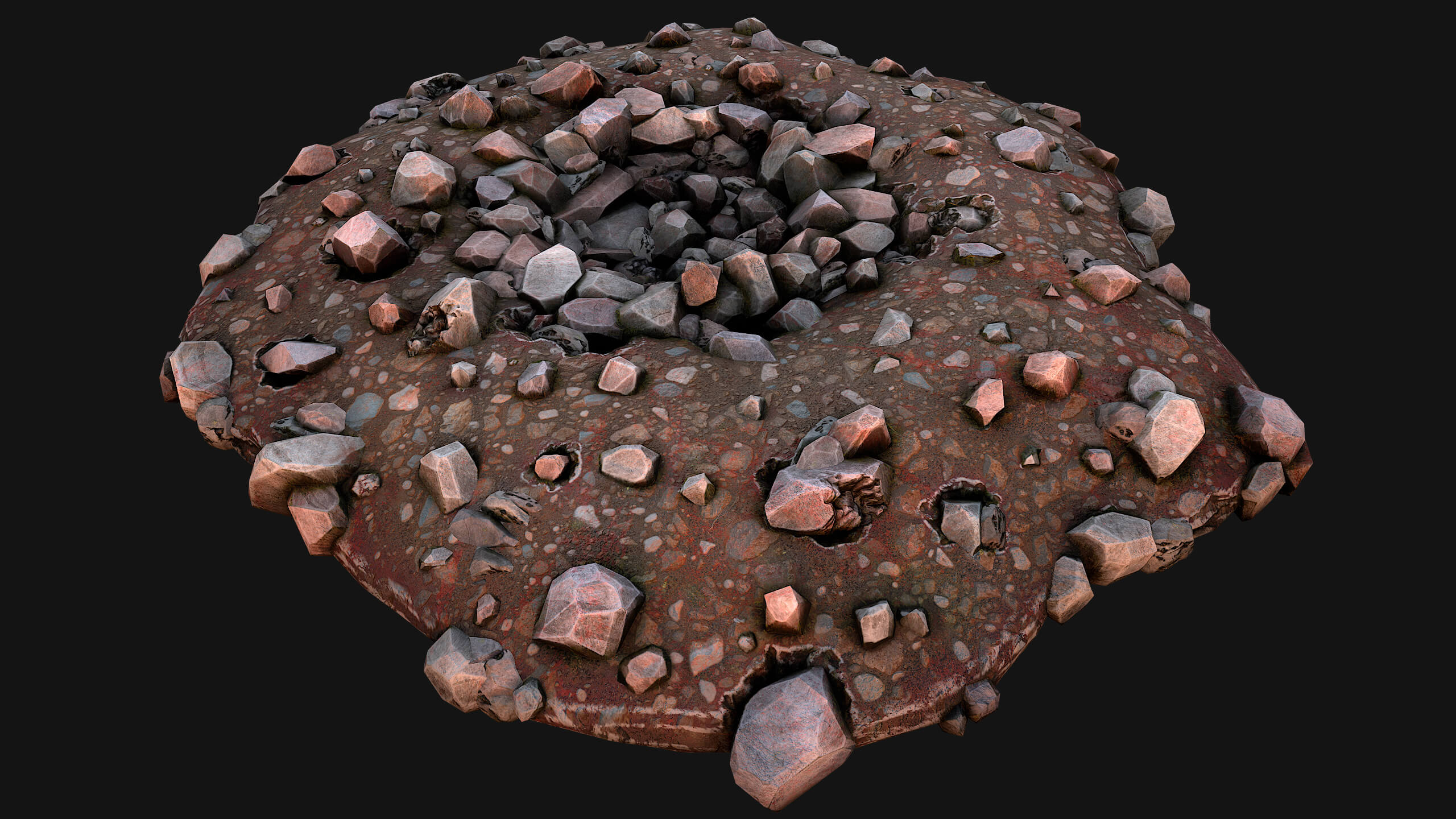 Coal Ore Deposits Mine Environment - 3D Model by Dereza