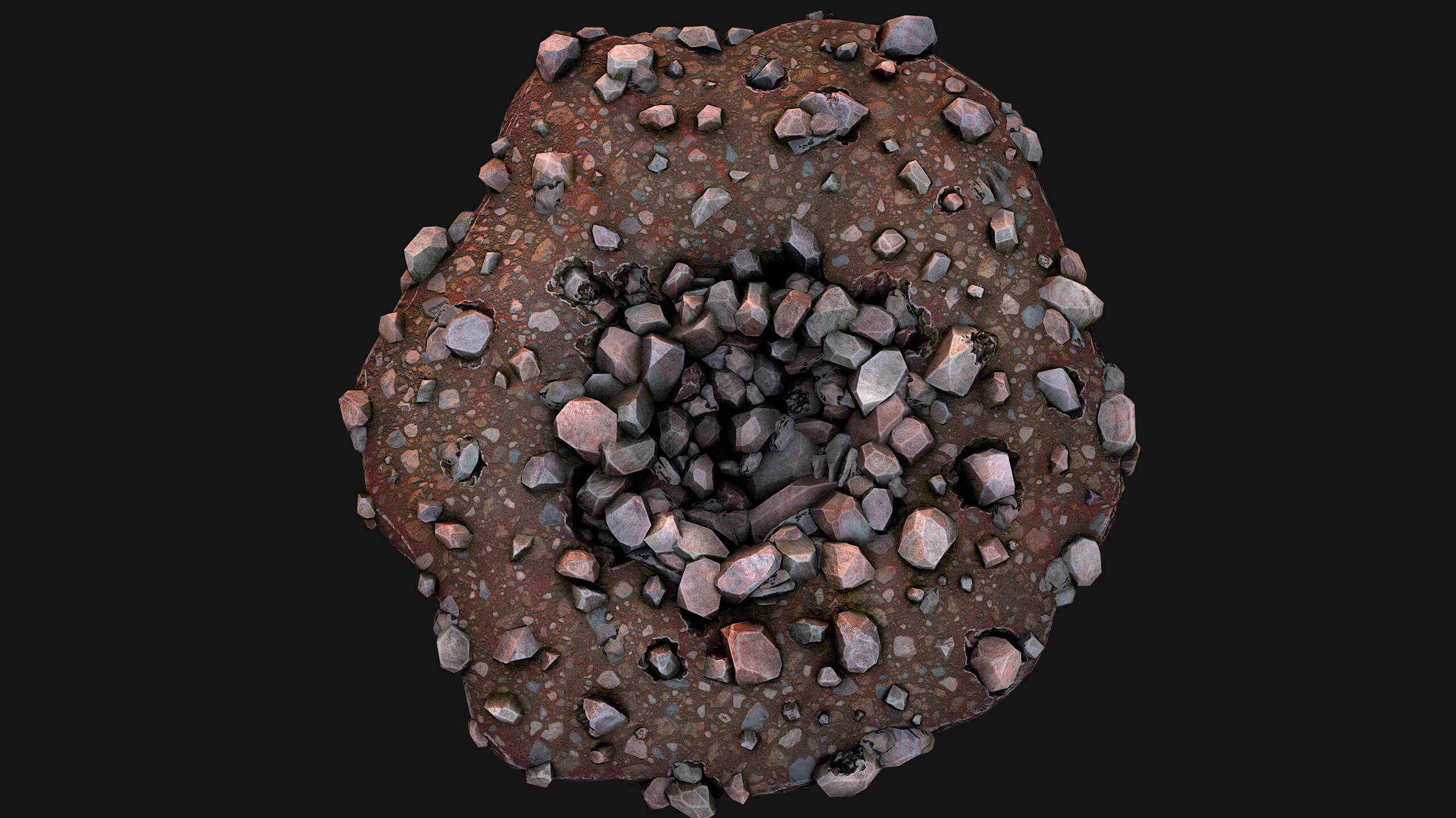 Coal Ore Deposits Mine Environment - 3D Model by Dereza