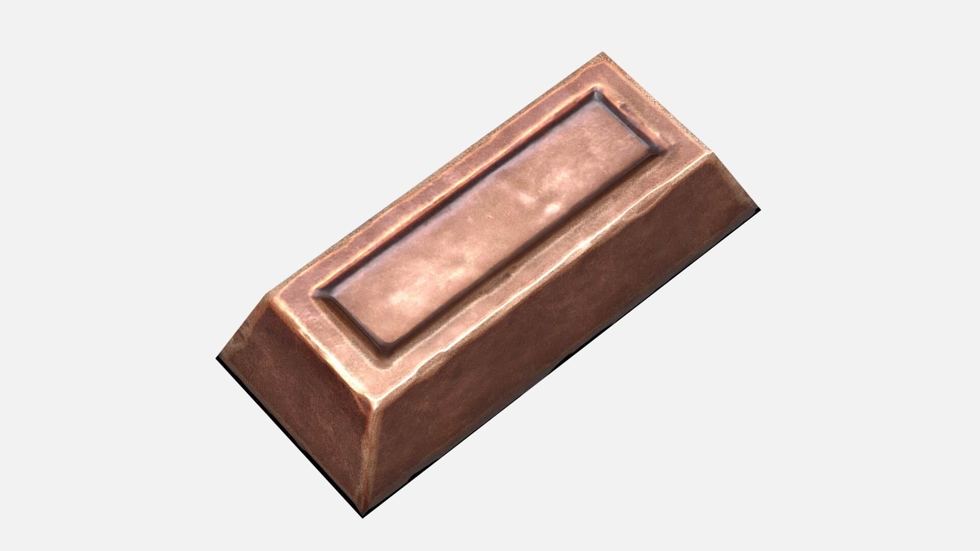 Copper Ingot - 3D Model by Dereza