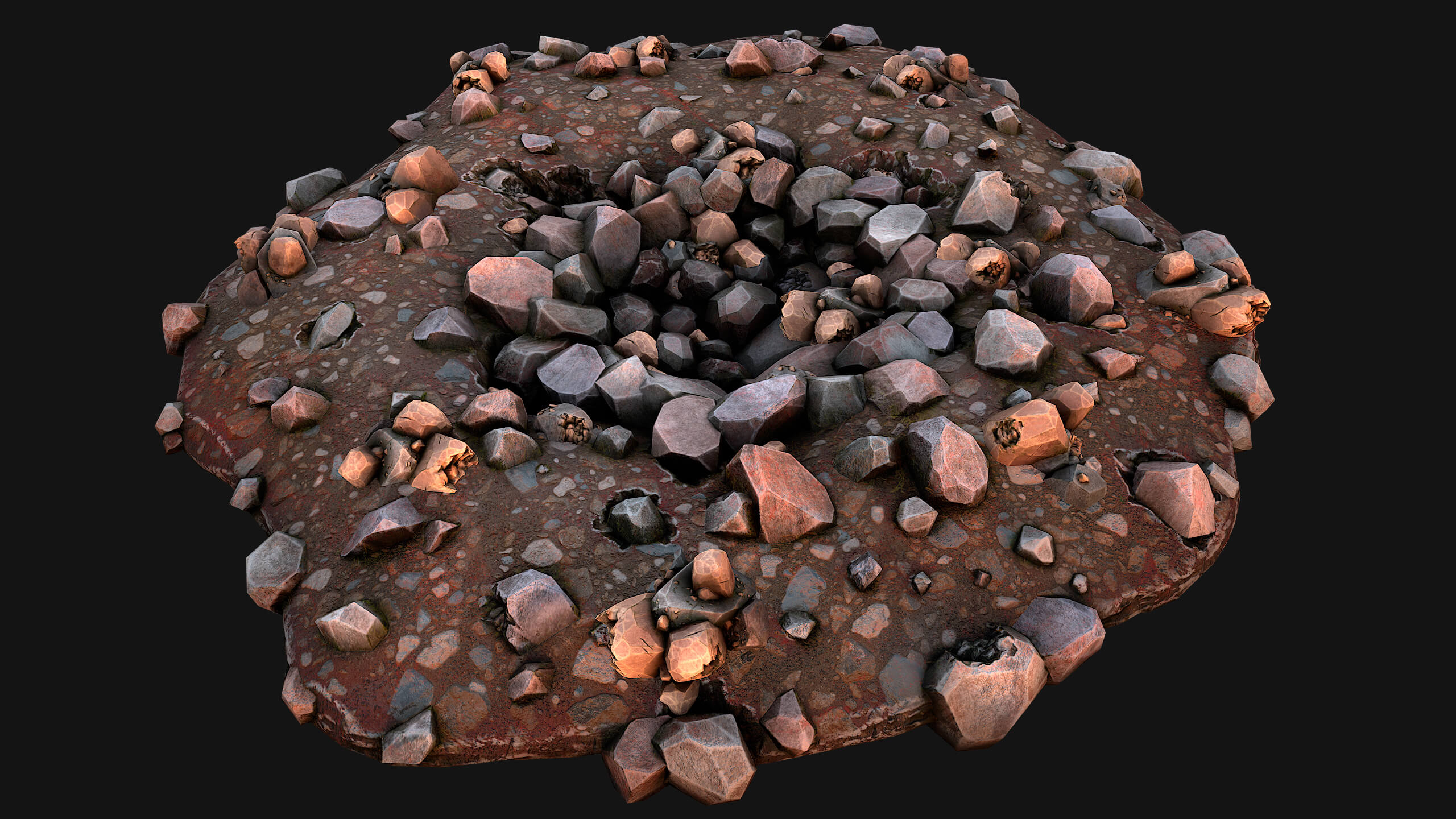 Copper Ore Deposits Mine Environment - 3D Model by Dereza