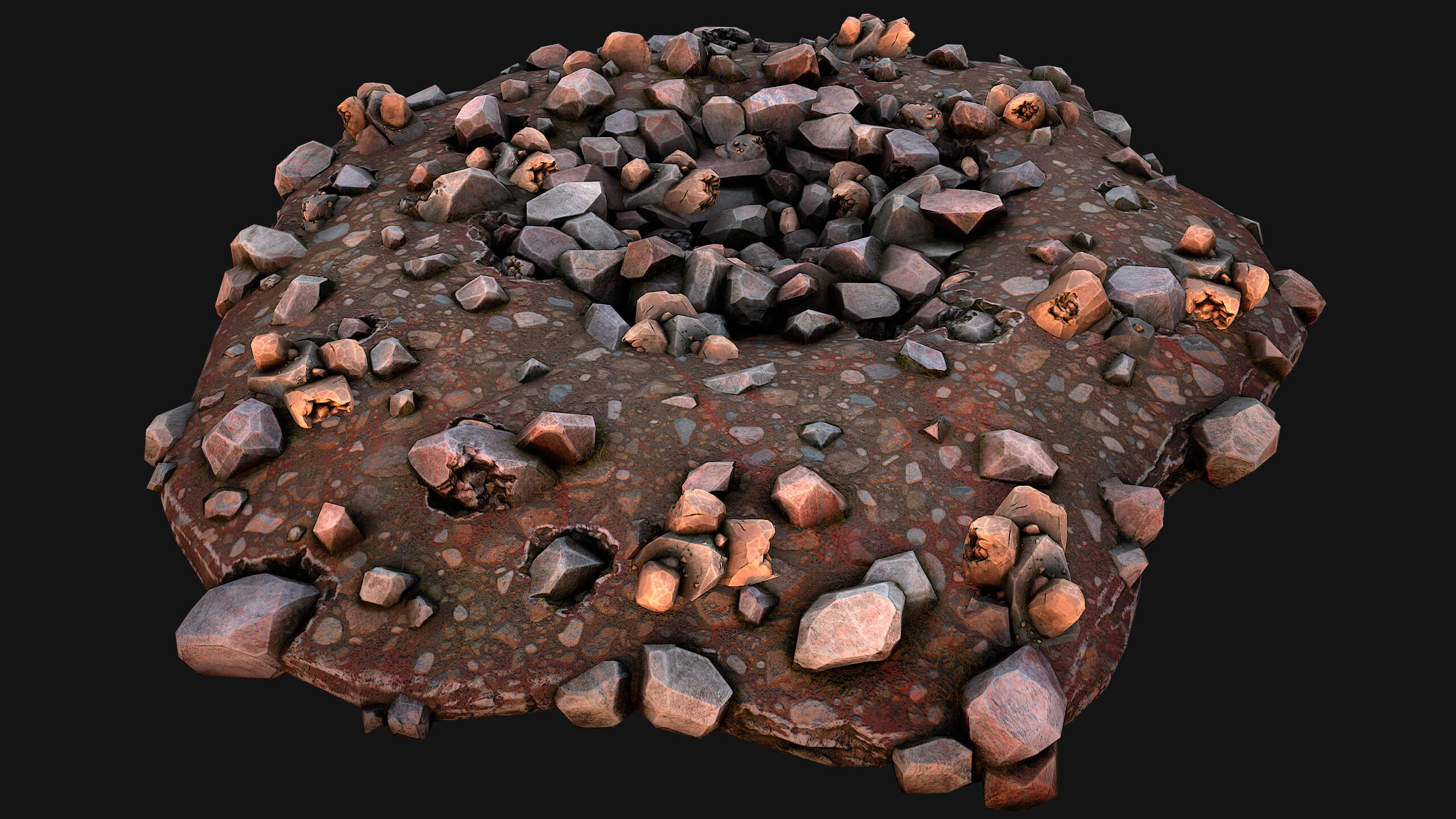 Copper Ore Deposits Mine Environment - 3D Model by Dereza