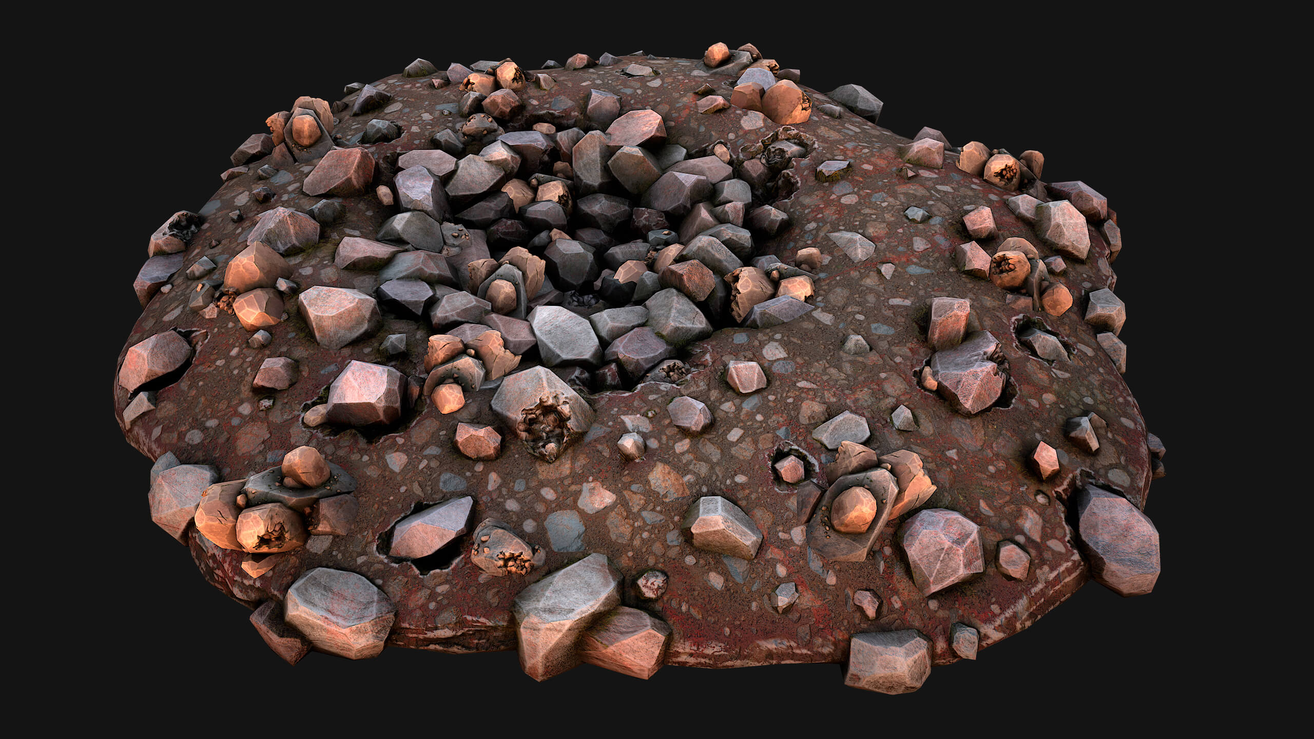 Copper Ore Deposits Mine Environment - 3D Model by Dereza
