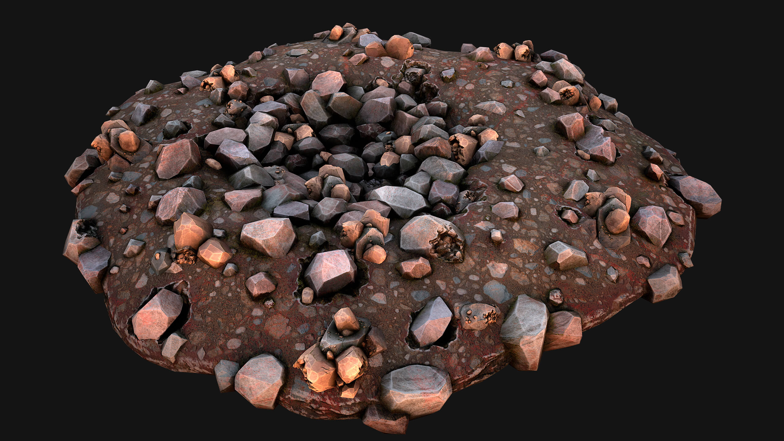 Copper Ore Deposits Mine Environment - 3D Model by Dereza