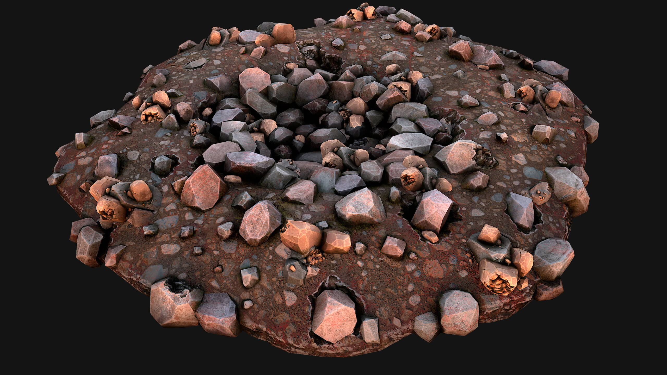 Copper Ore Deposits Mine Environment - 3D Model by Dereza