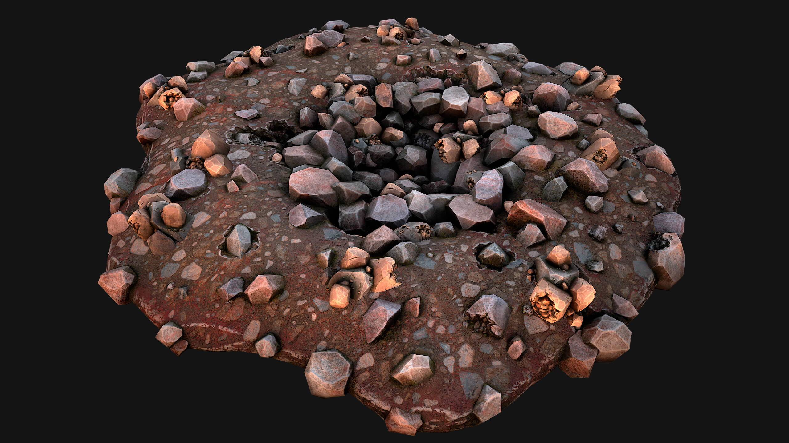 Copper Ore Deposits Mine Environment - 3D Model by Dereza