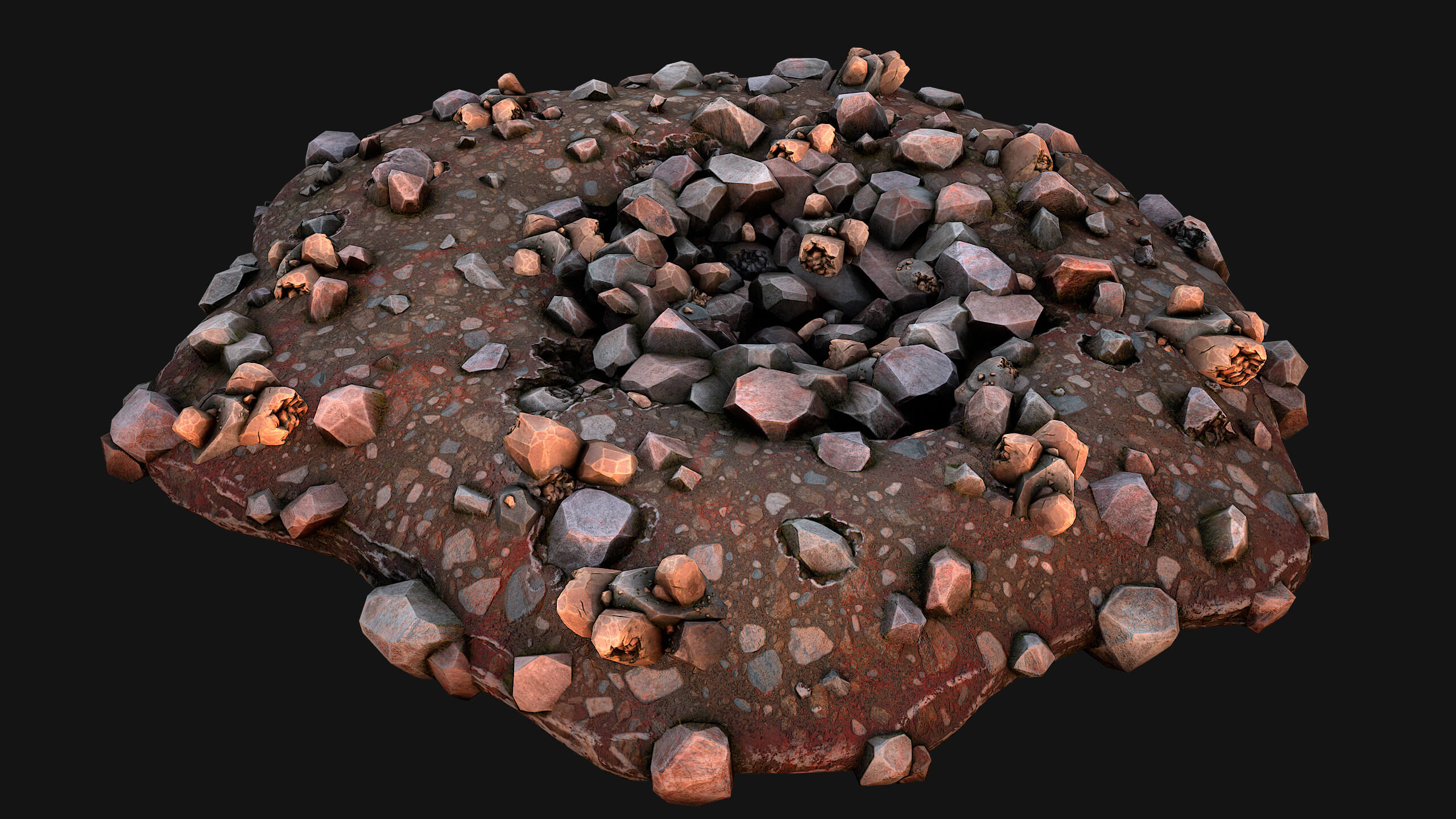 Copper Ore Deposits Mine Environment - 3D Model by Dereza