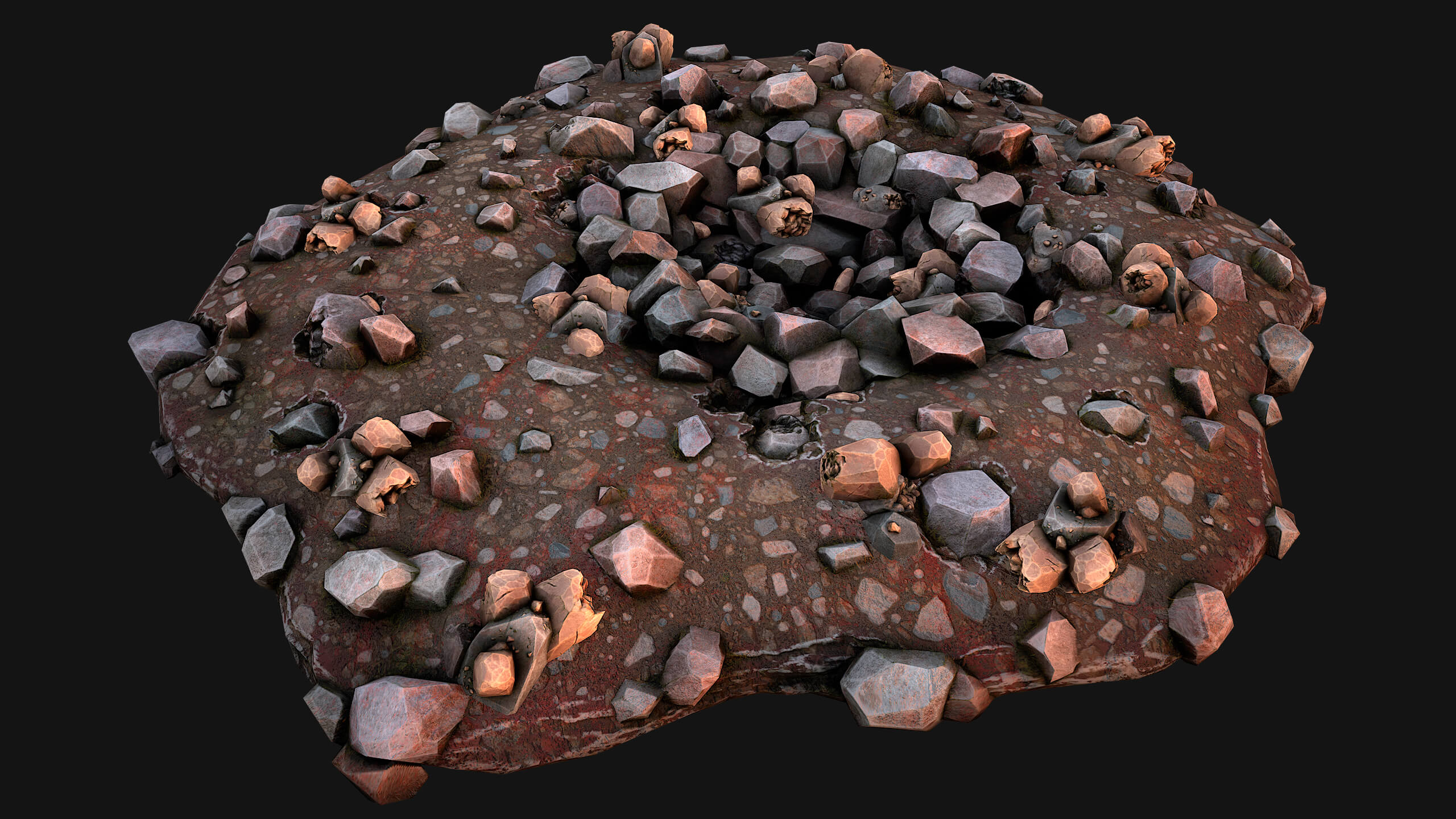 Copper Ore Deposits Mine Environment - 3D Model by Dereza