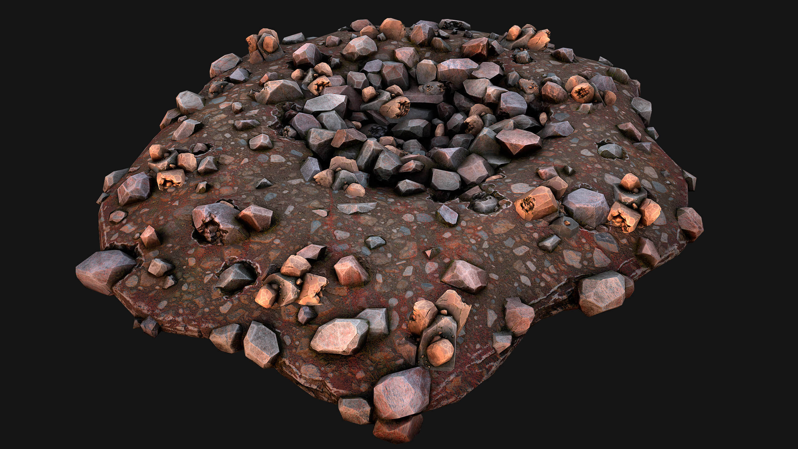 Copper Ore Deposits Mine Environment - 3D Model by Dereza