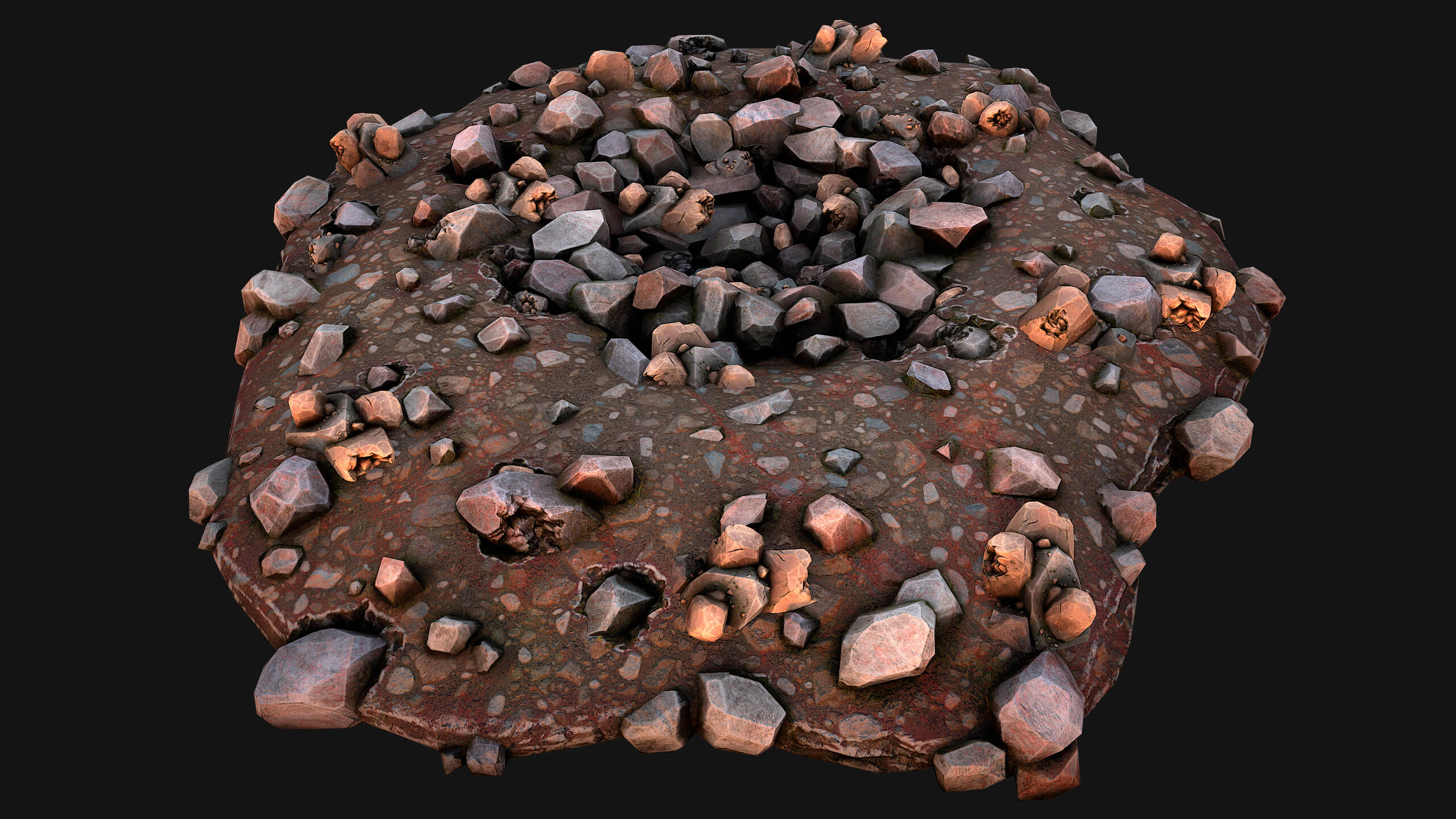 Copper Ore Deposits Mine Environment - 3D Model by Dereza